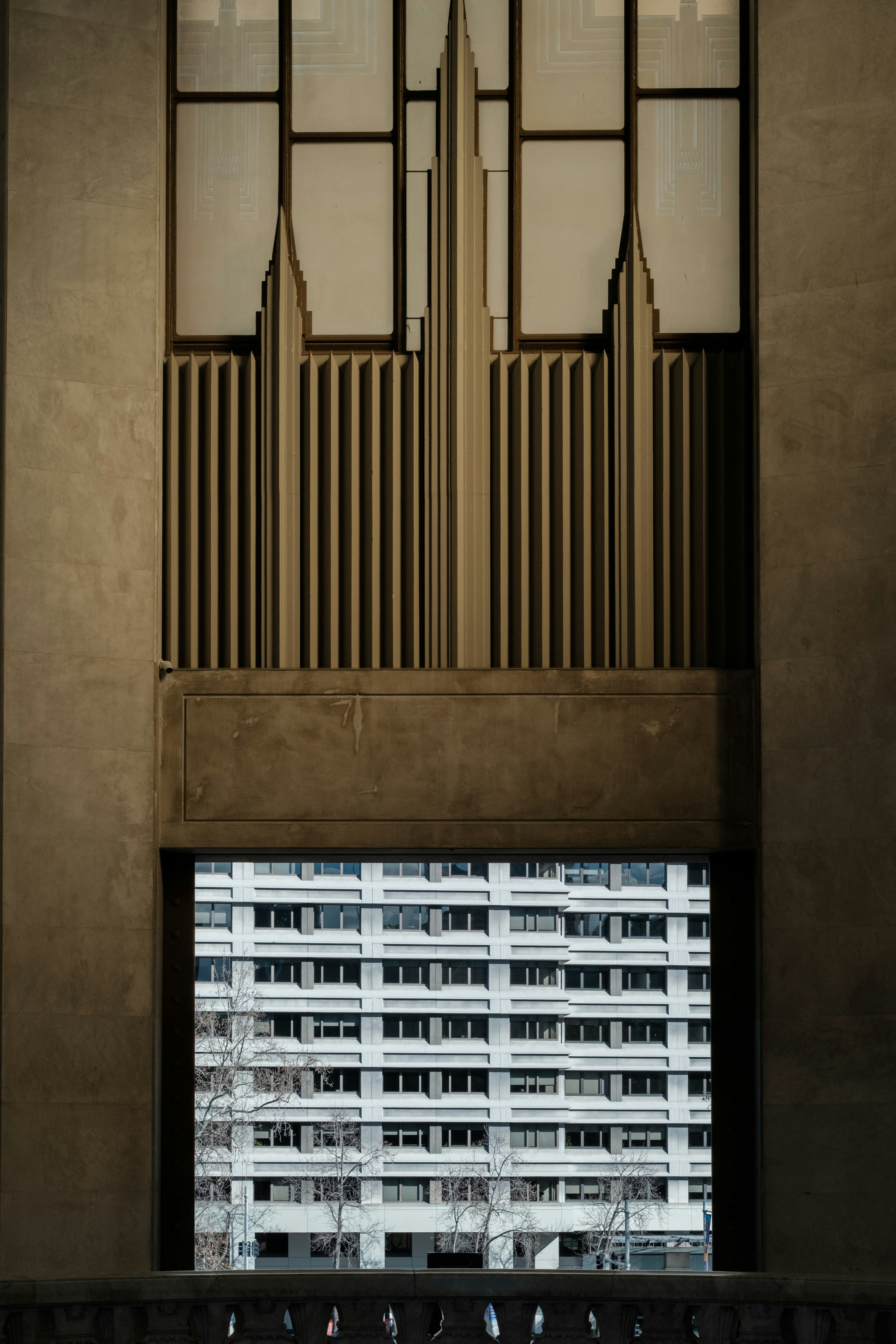 Urban Portal: A Portrait of Geometry and Light through a Doorway Frame