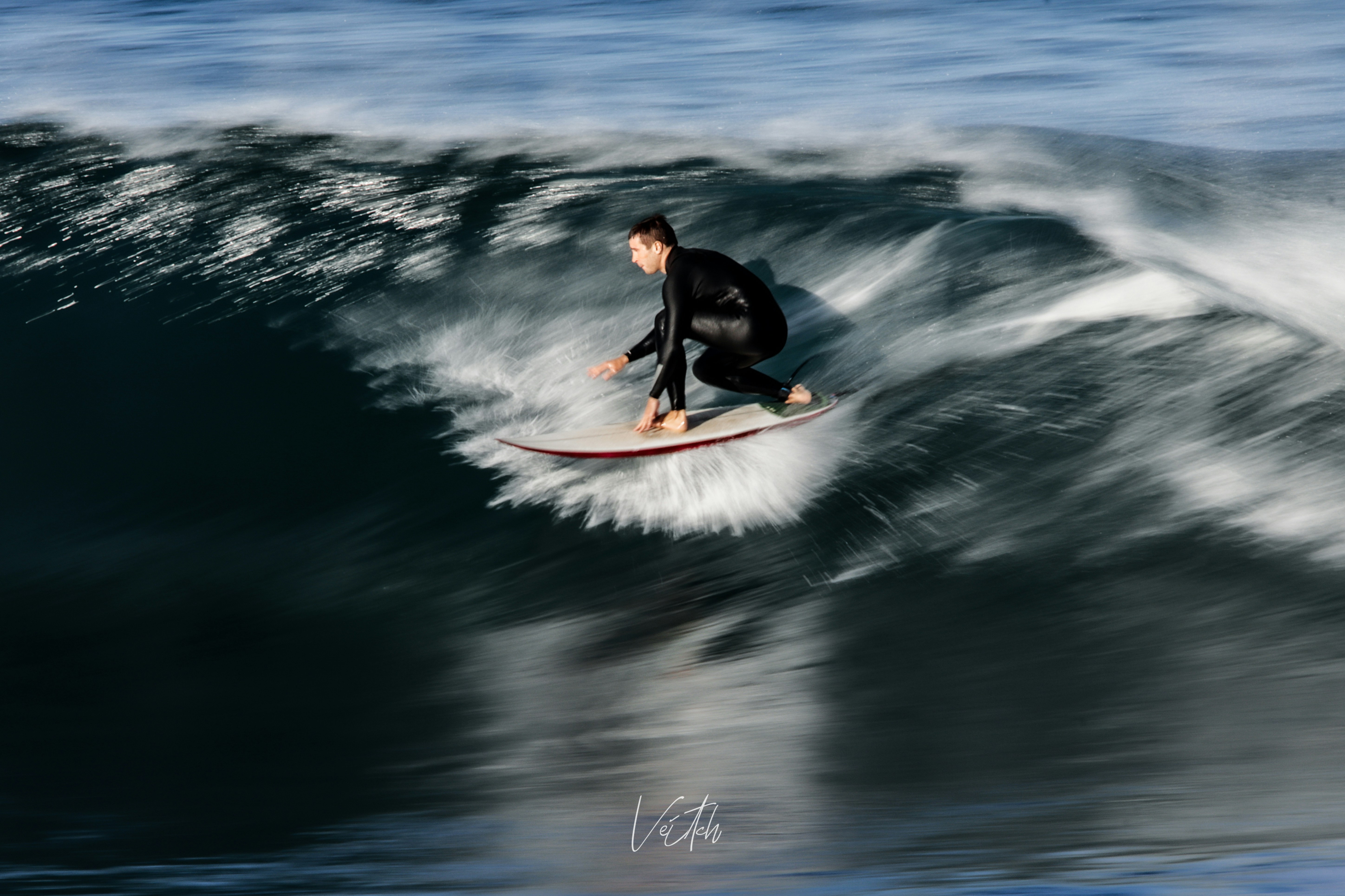 Rider in Orbit: Carving the Crest of a Continental Wave