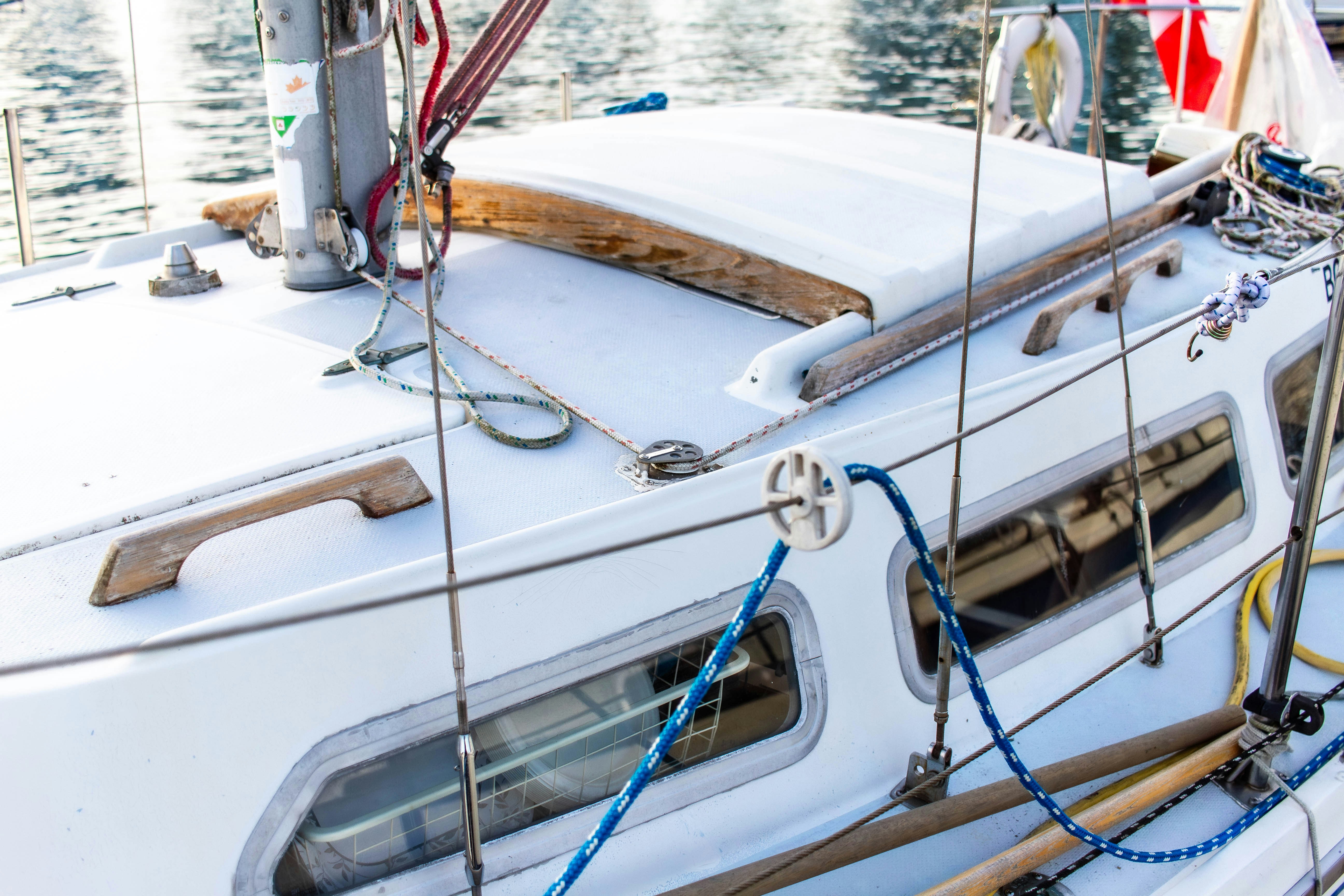 Rigging and Wake: A Sailboat’s Quiet Deck