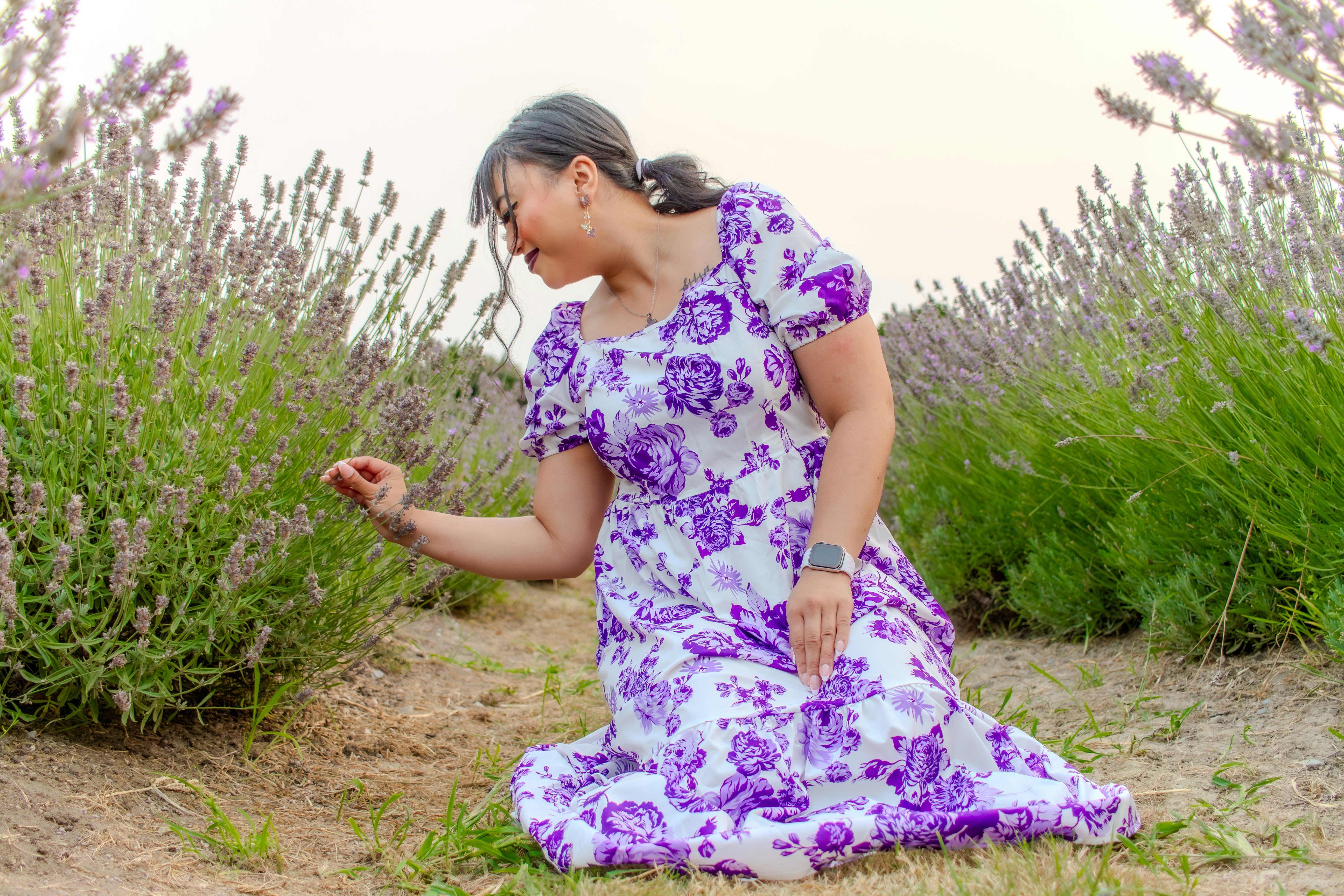 Lavender Attire in a Sea of Quiet Bloom