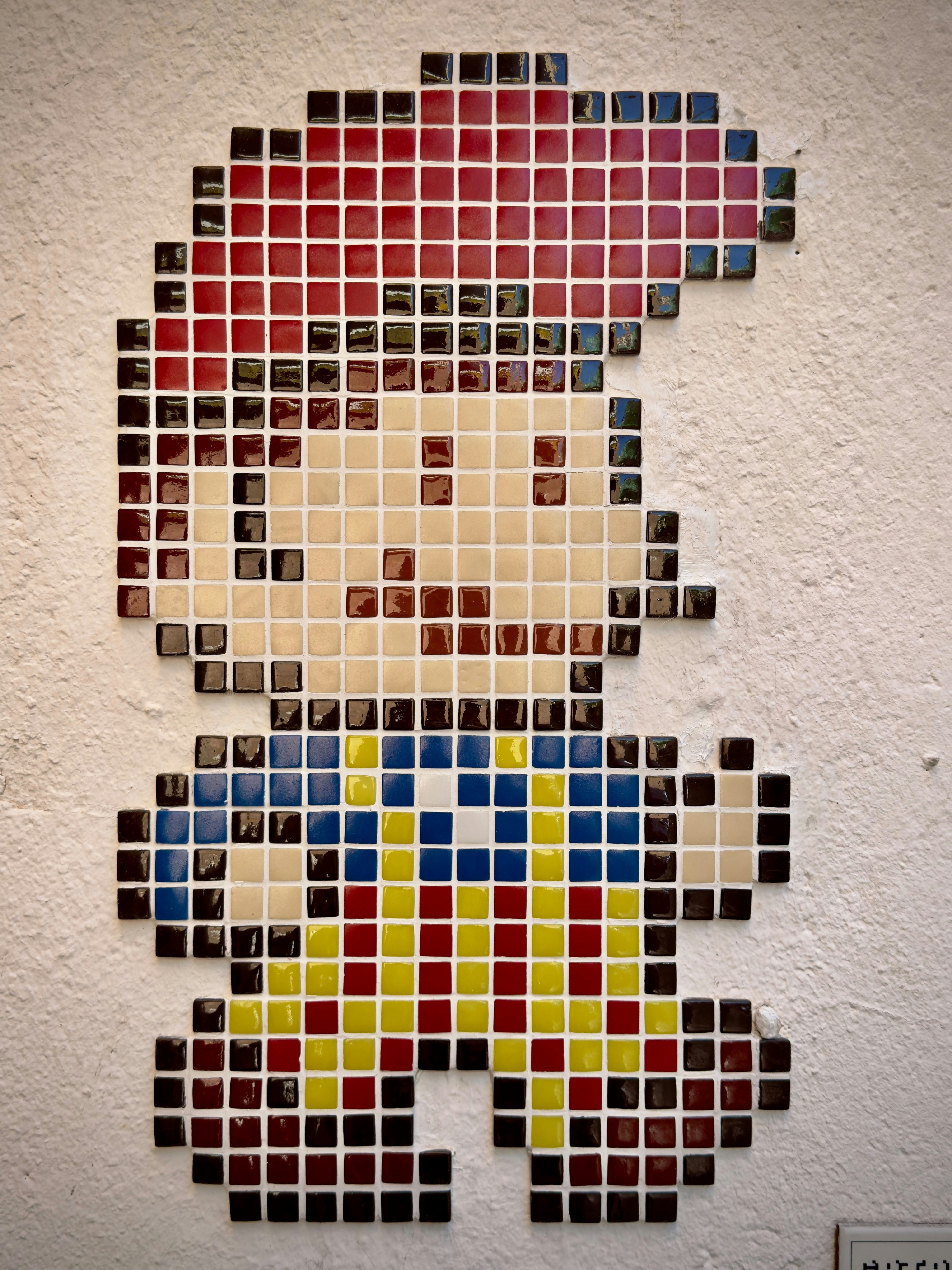 Pixel Hero in a Wall Mosaic: Mario Remixed
