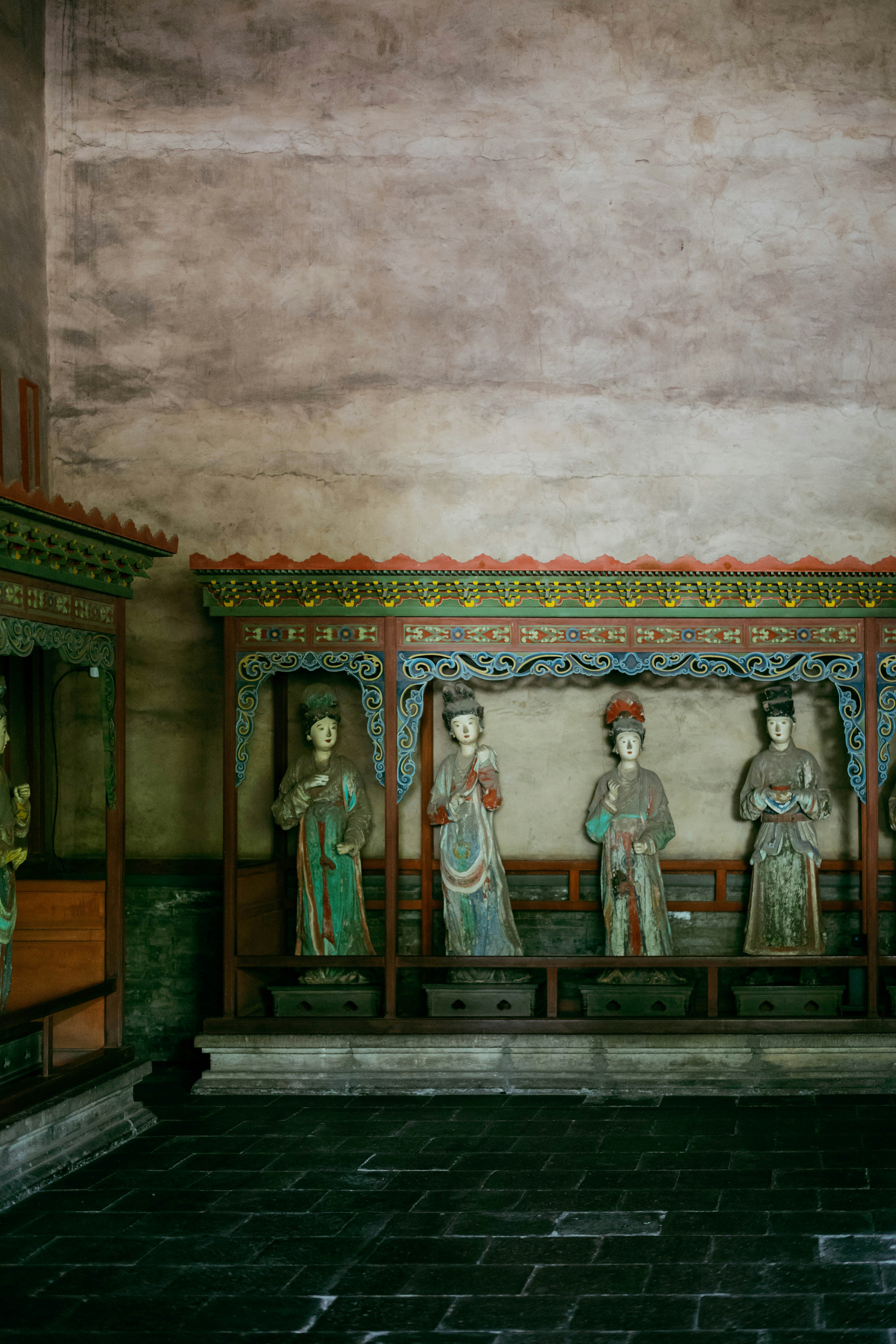Quiet Gallery of Painted Guardians
