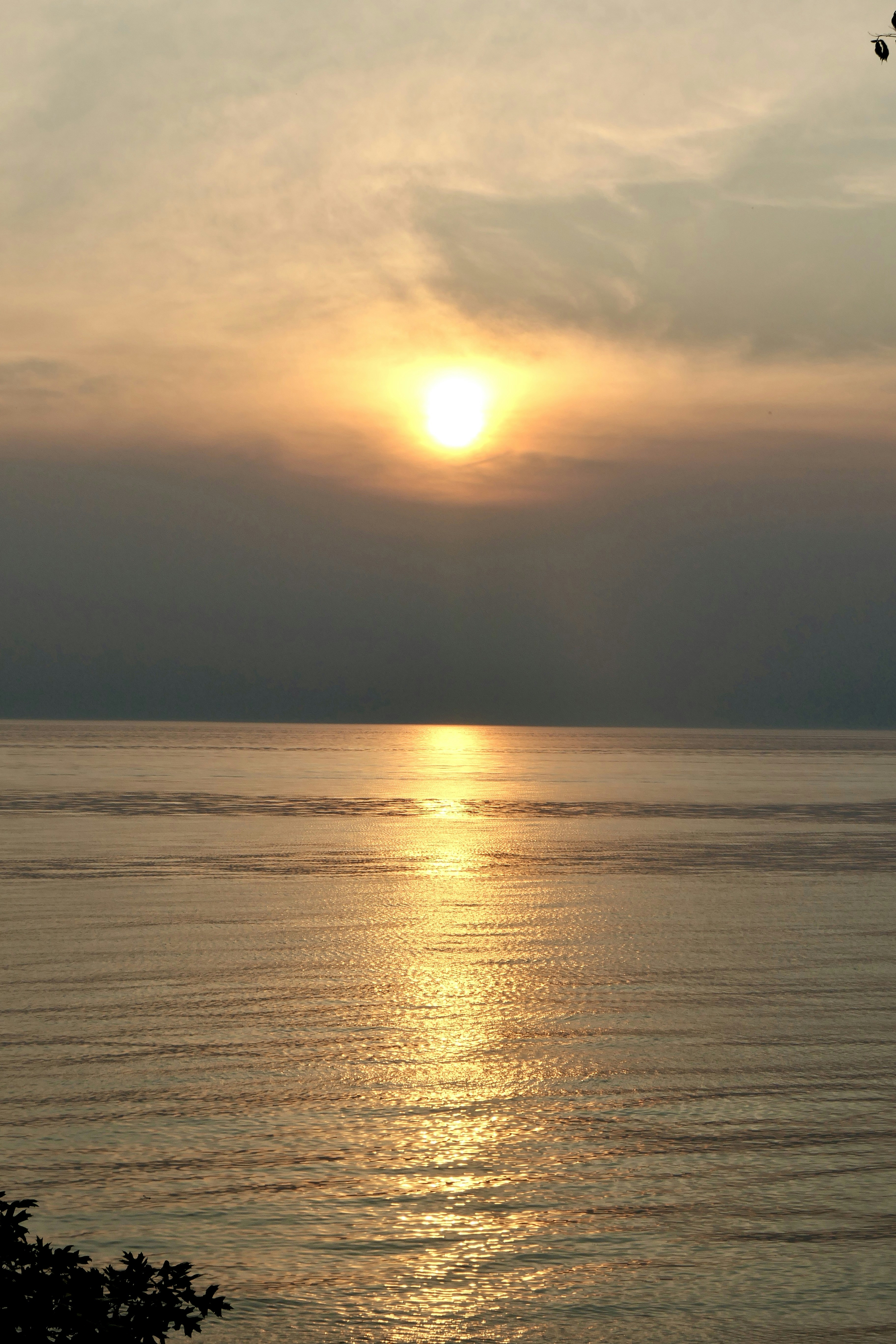 Golden Horizon over Quiet Seas at Sunset