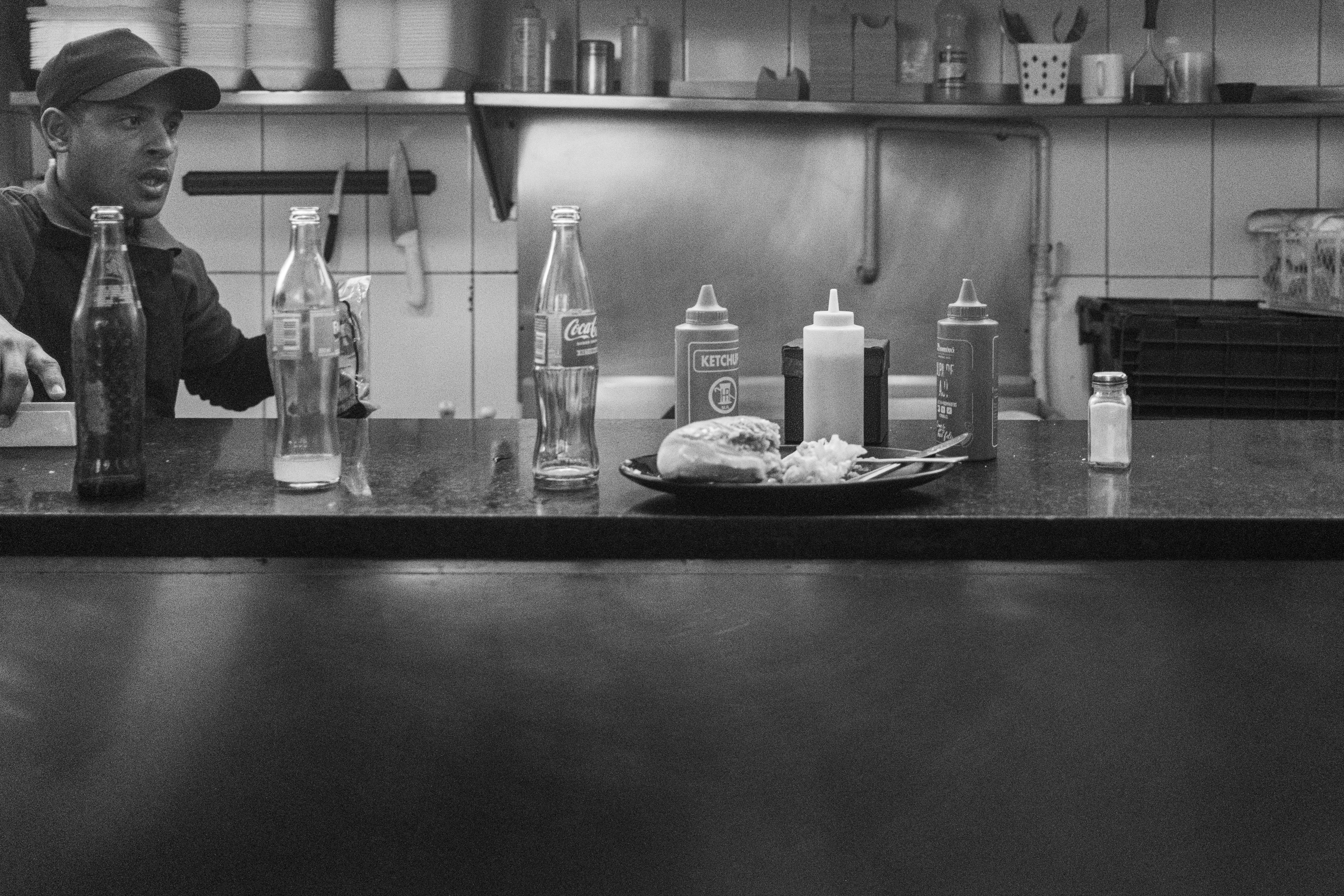 Midday Snack Rush at the Diner Counter