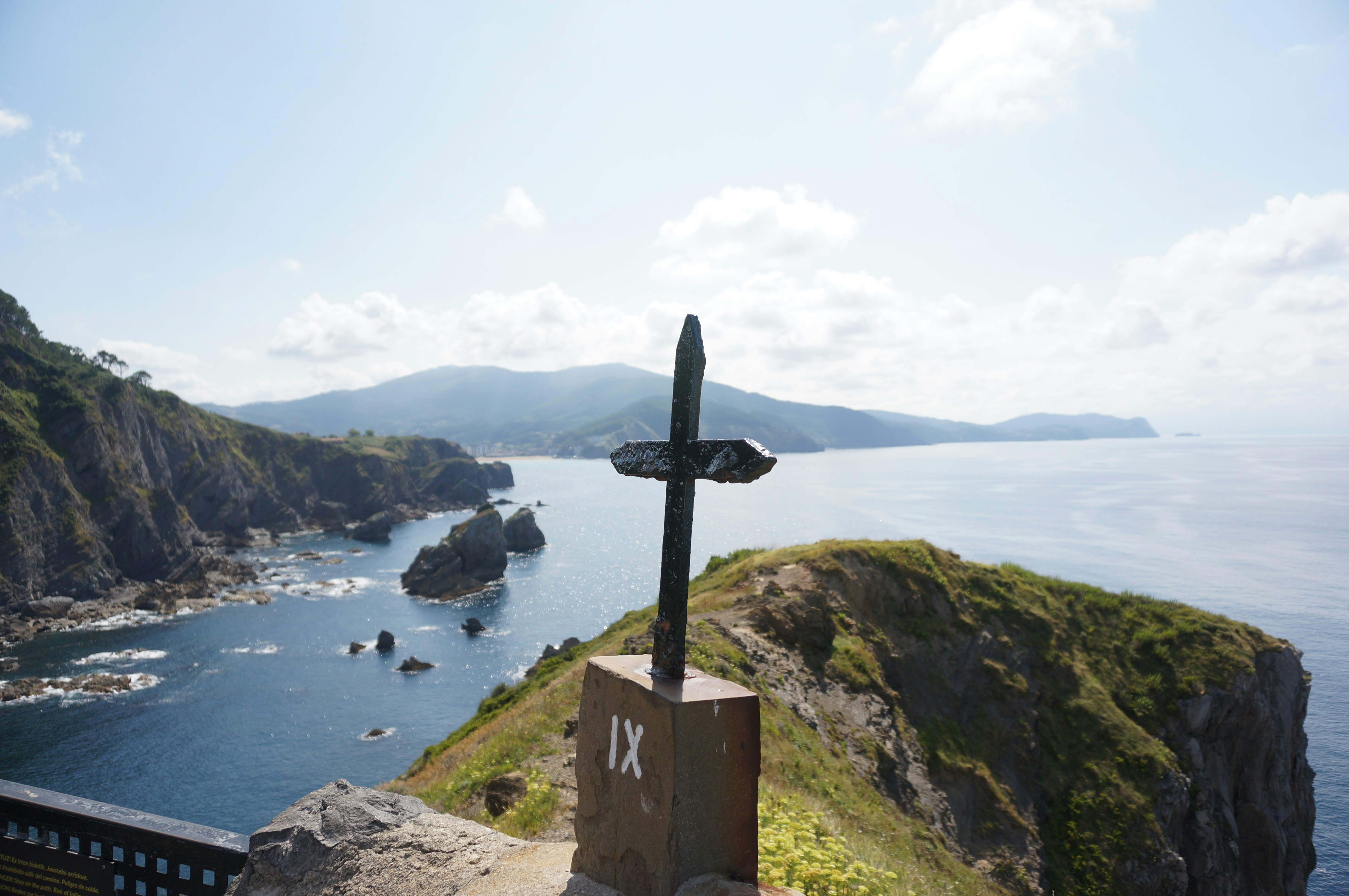 Cairn and Cross Over the Coastal Ridge