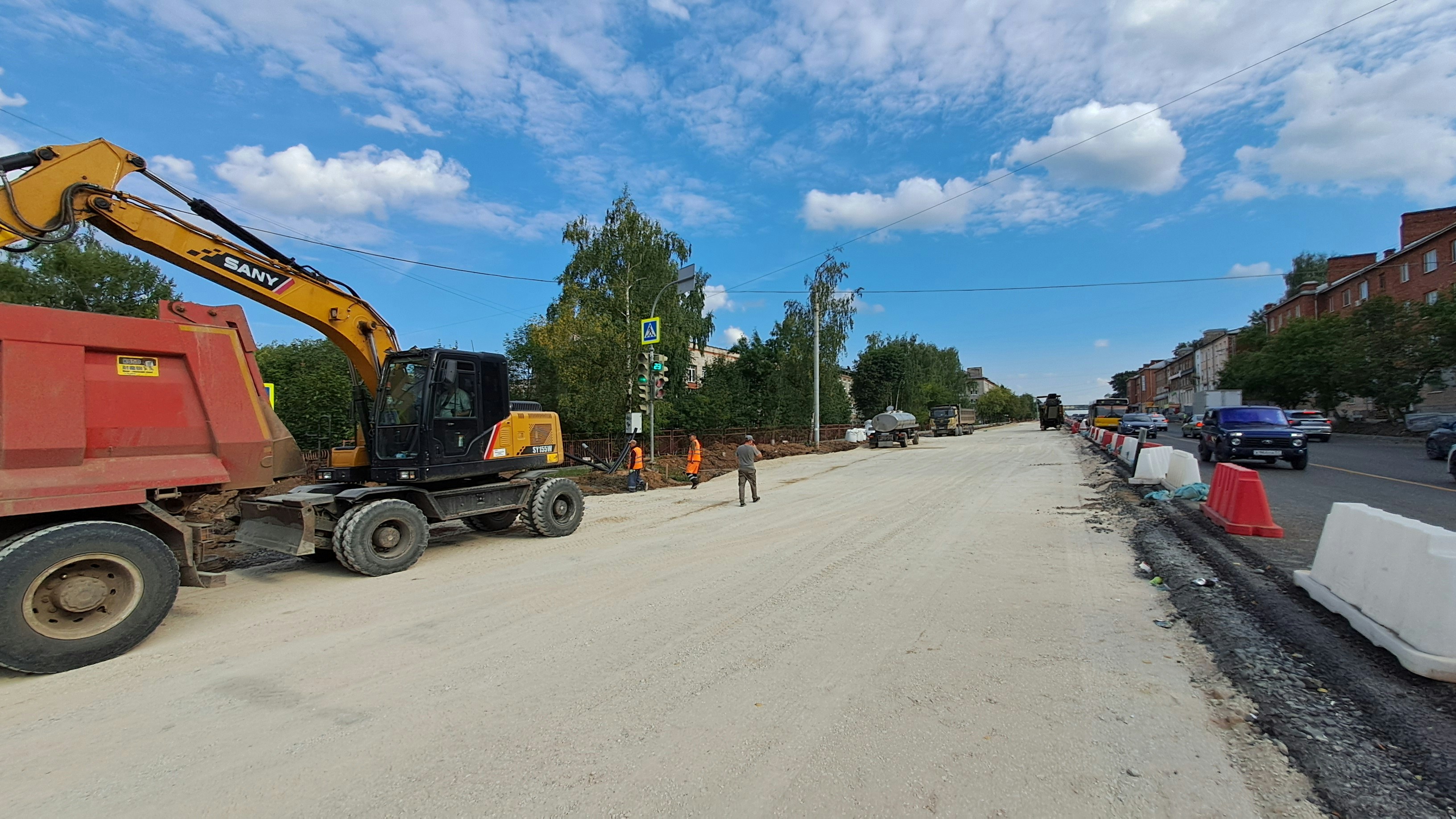 Construction Corridor under Aegean Sky