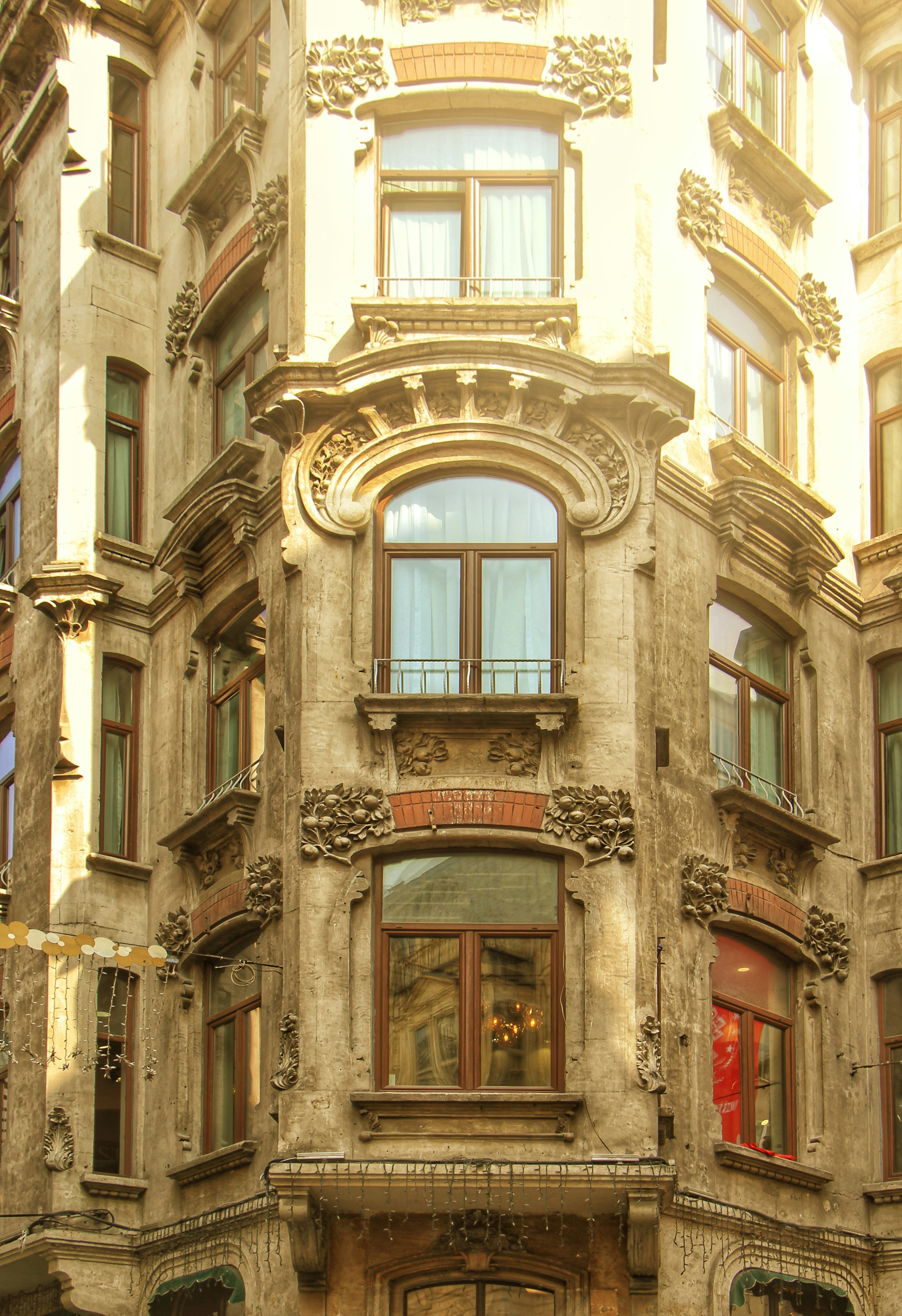 Ornate Facade in Soft Golden Light