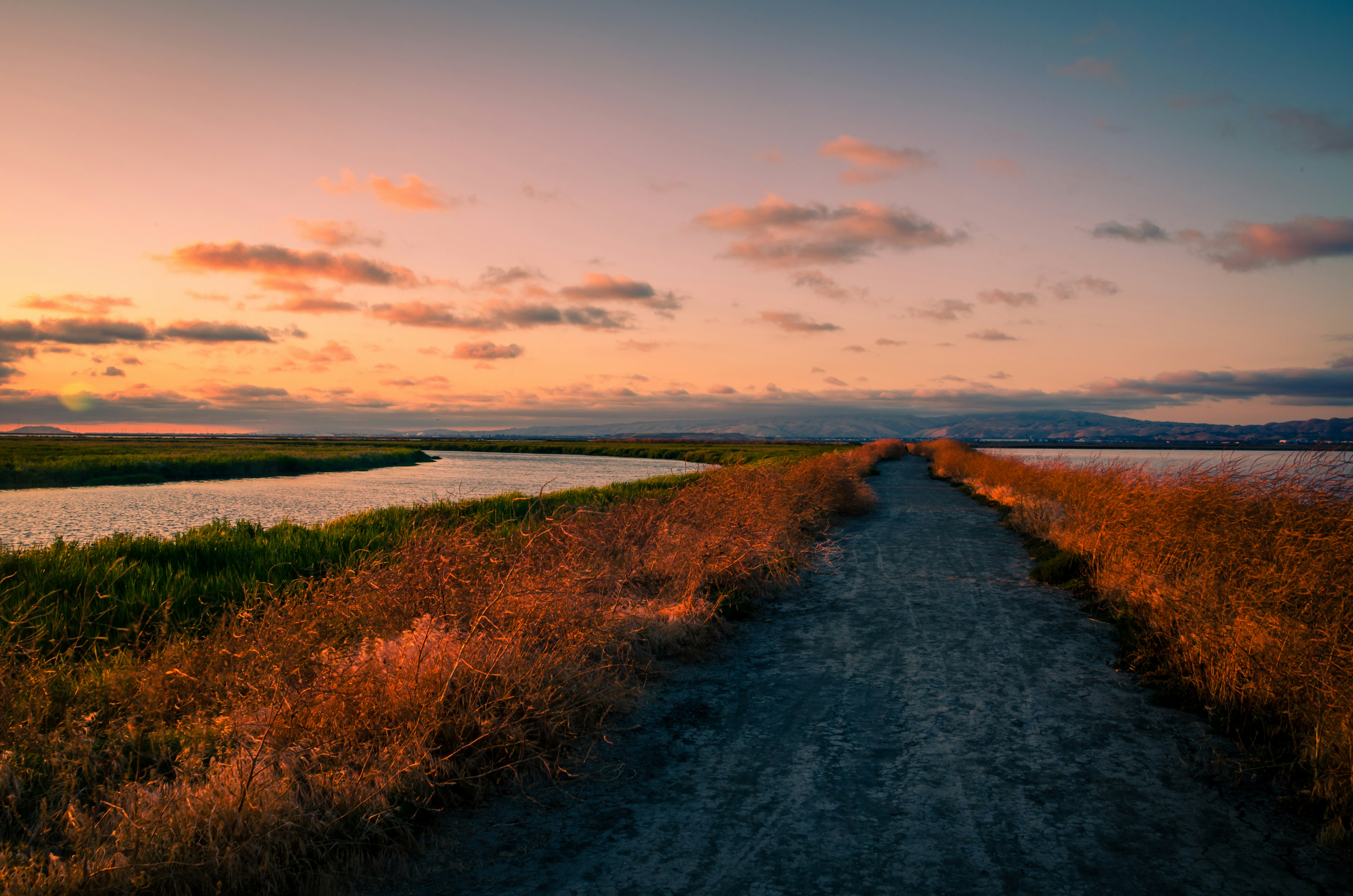 Sunset Trail Between Salt Flats