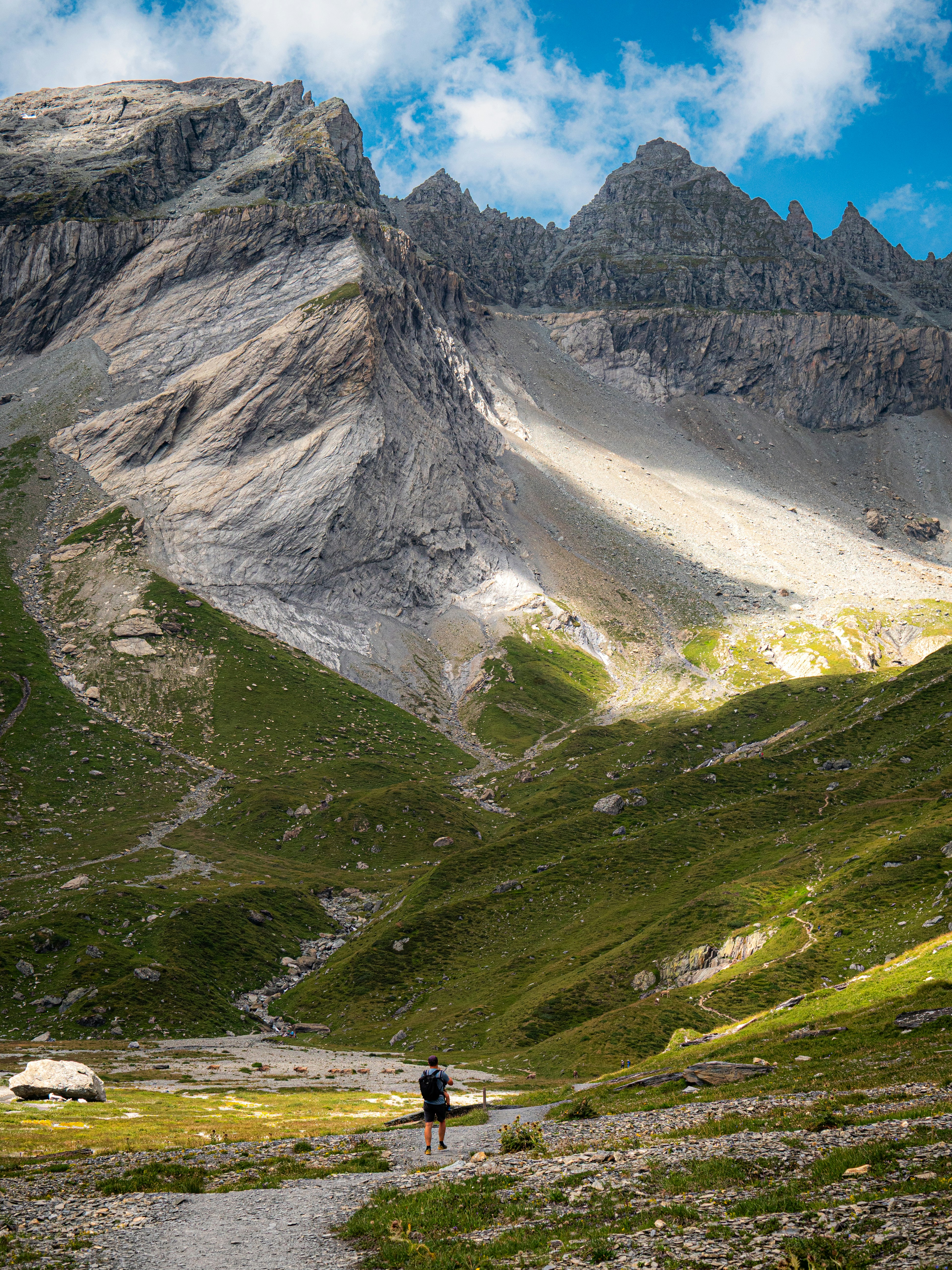Hiker at the Gate of the Peaks