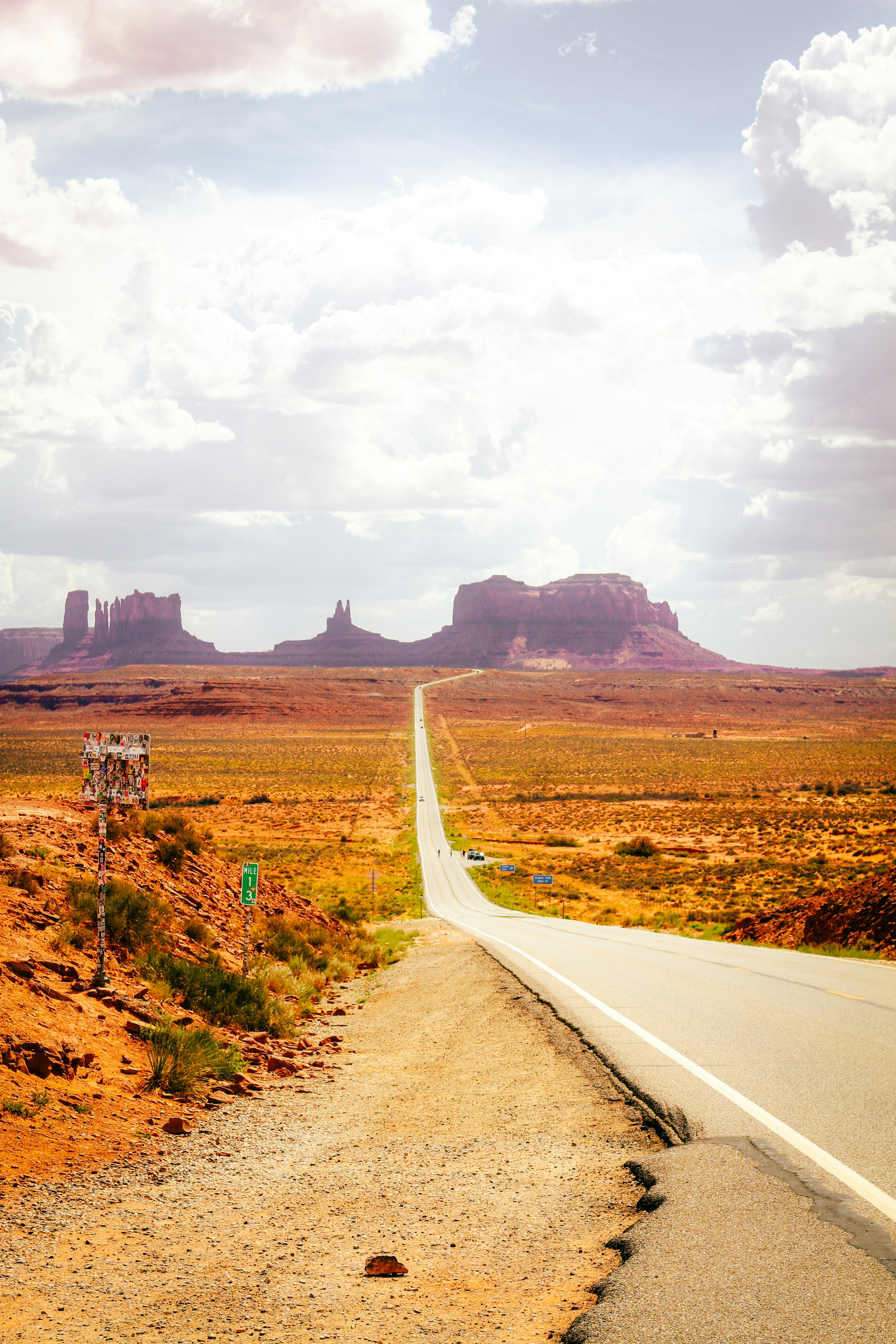 Long Road to Monument Valley: A Desert Highway Toward the Distant Buttes