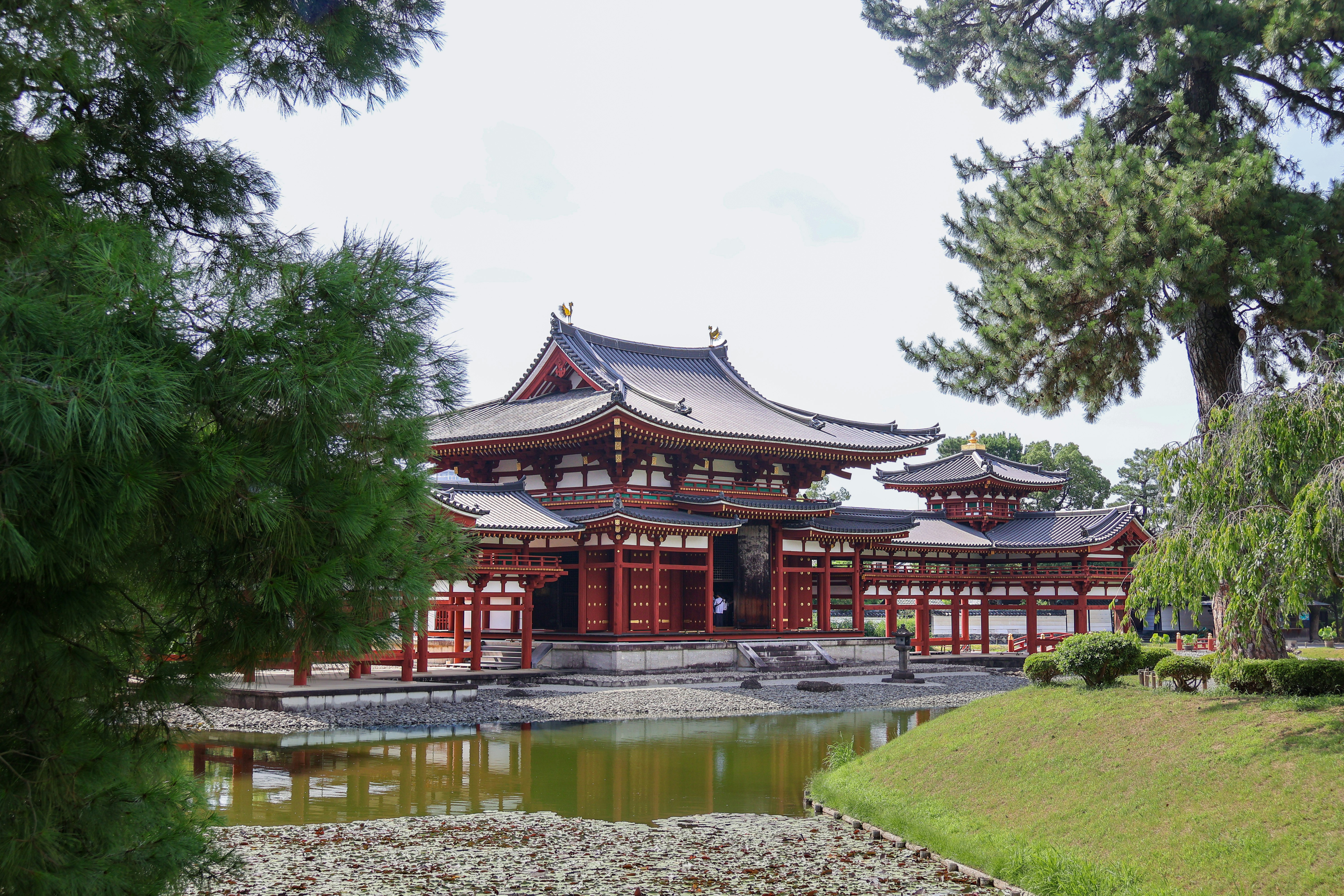Temple Reflections: A Tranquil Japanese Playground of Red Gate and Water