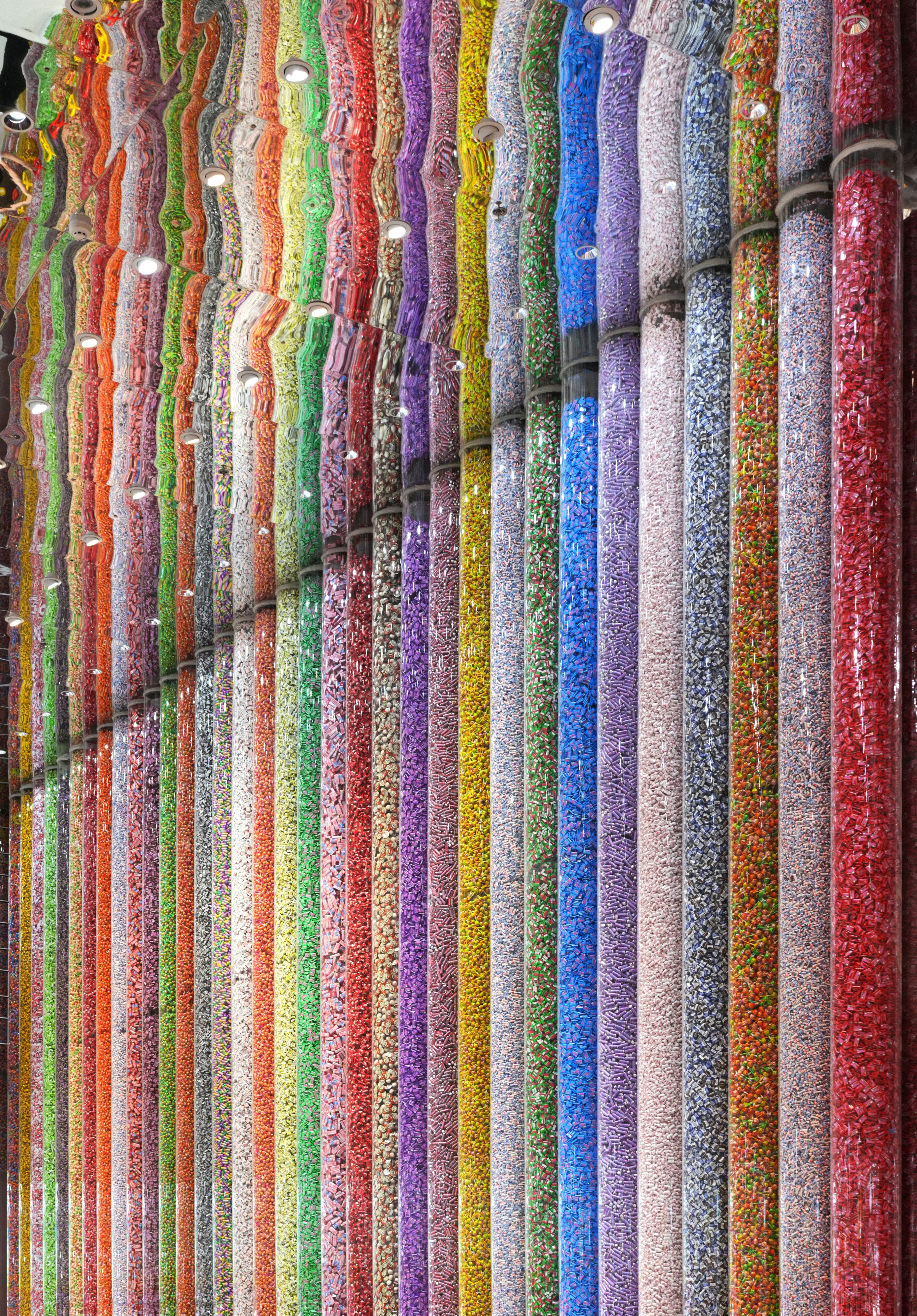 Candy-Columns in a Kaleidoscope: A Street of Colorful Rods