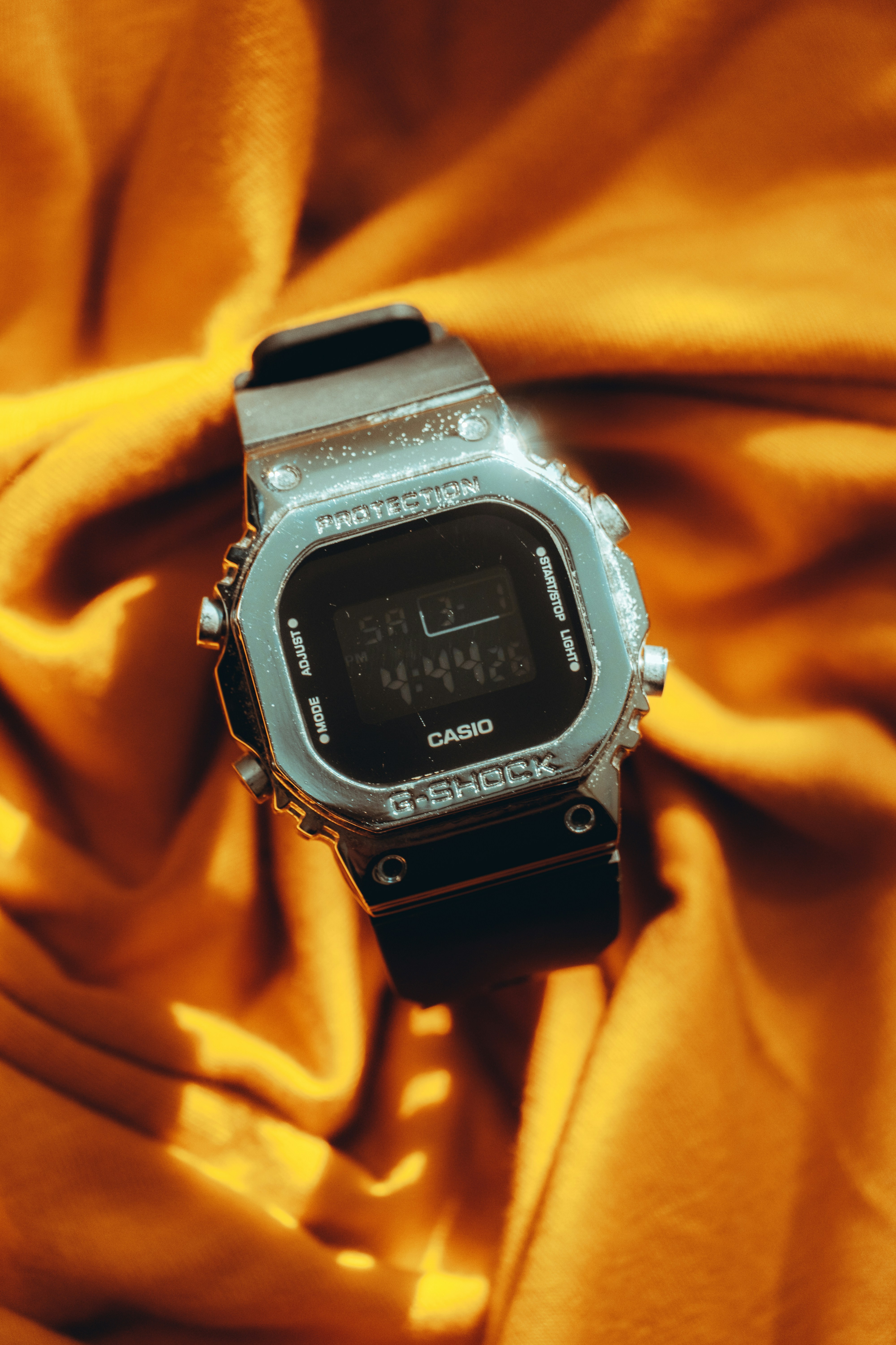 Retro Casio G-Shock on a Golden Fold