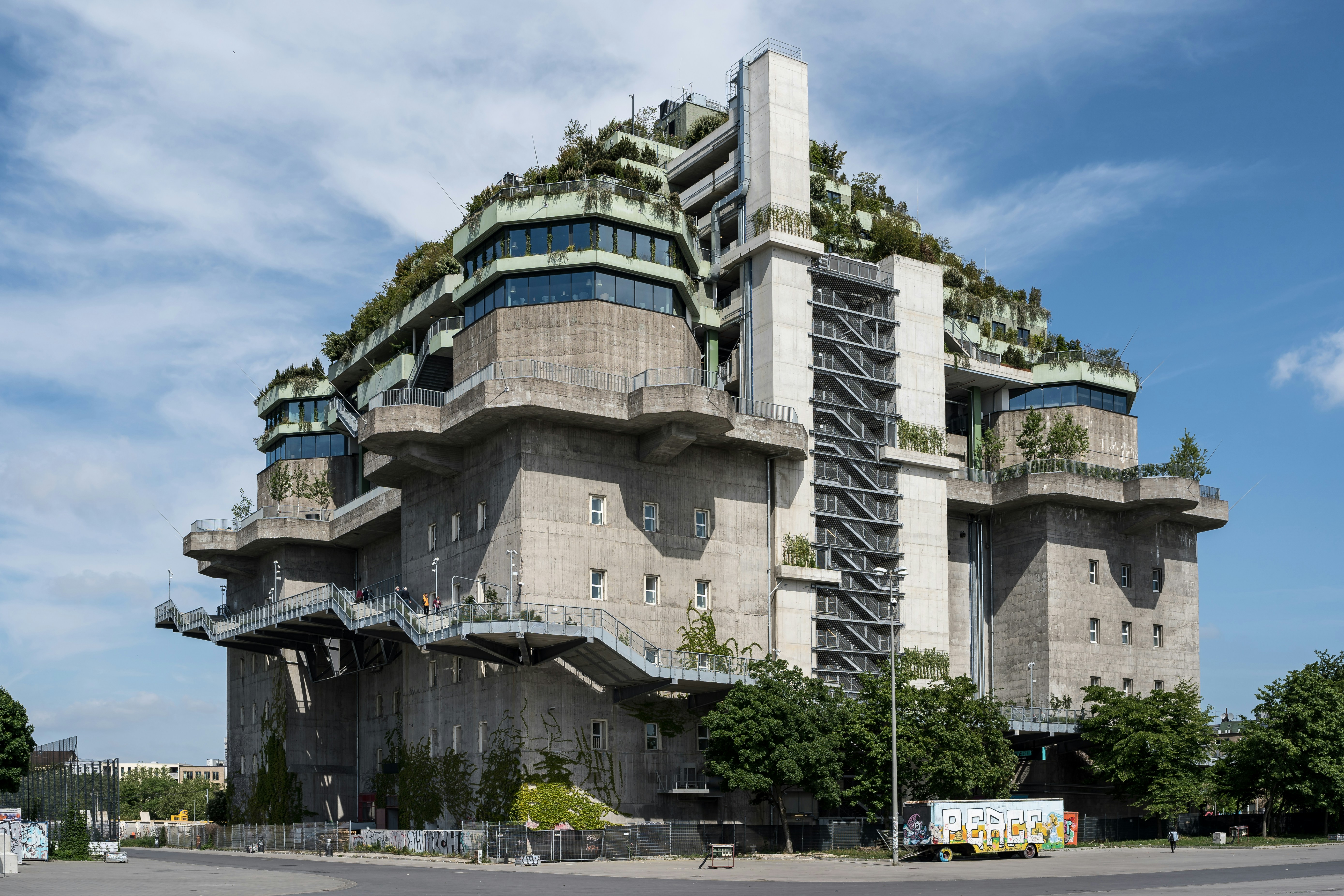 Brutalist Gardens: A Concrete Citadel Shrouded in Greenery