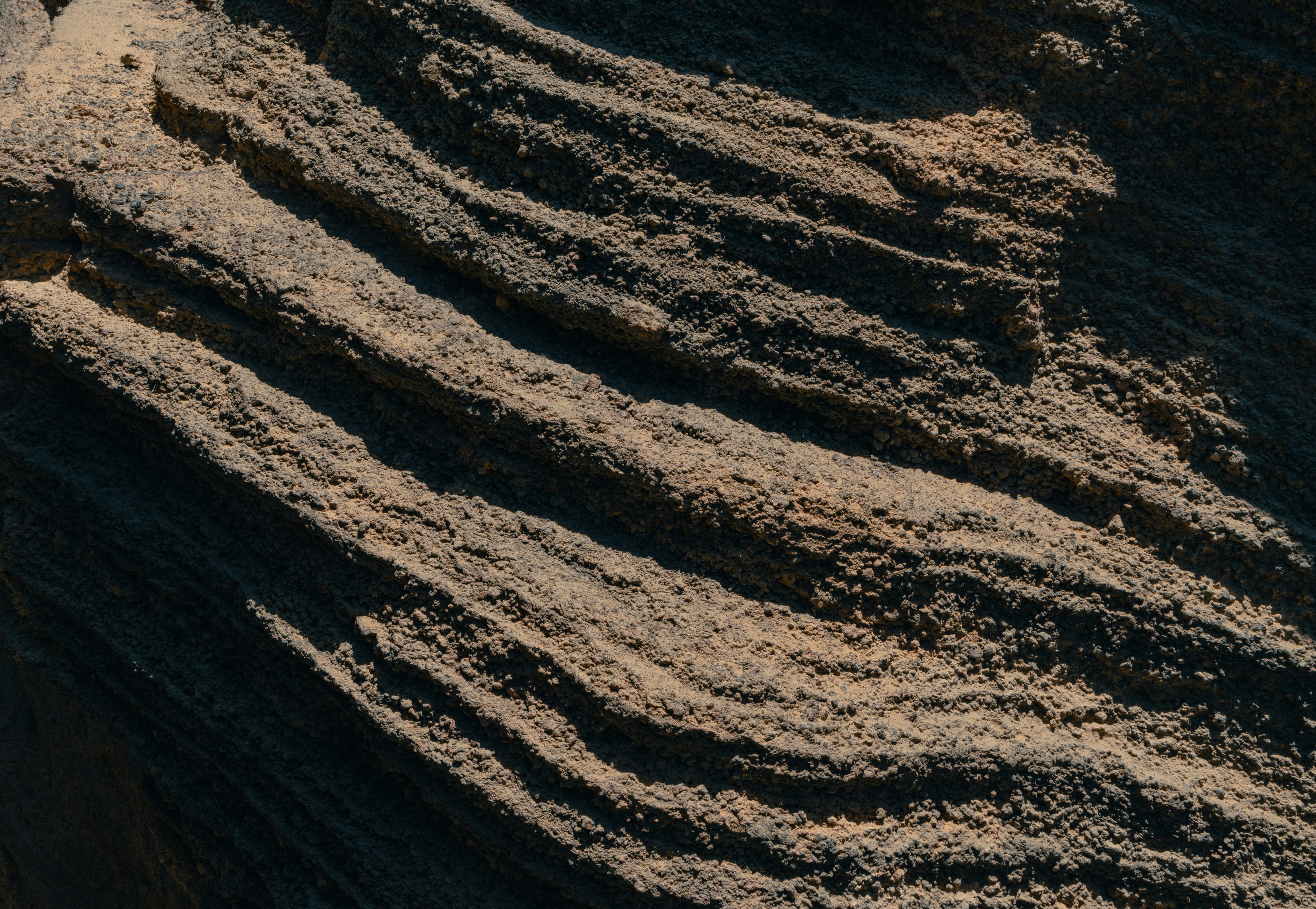 Terraced Dunes: Ridges of Earth in Low Sun