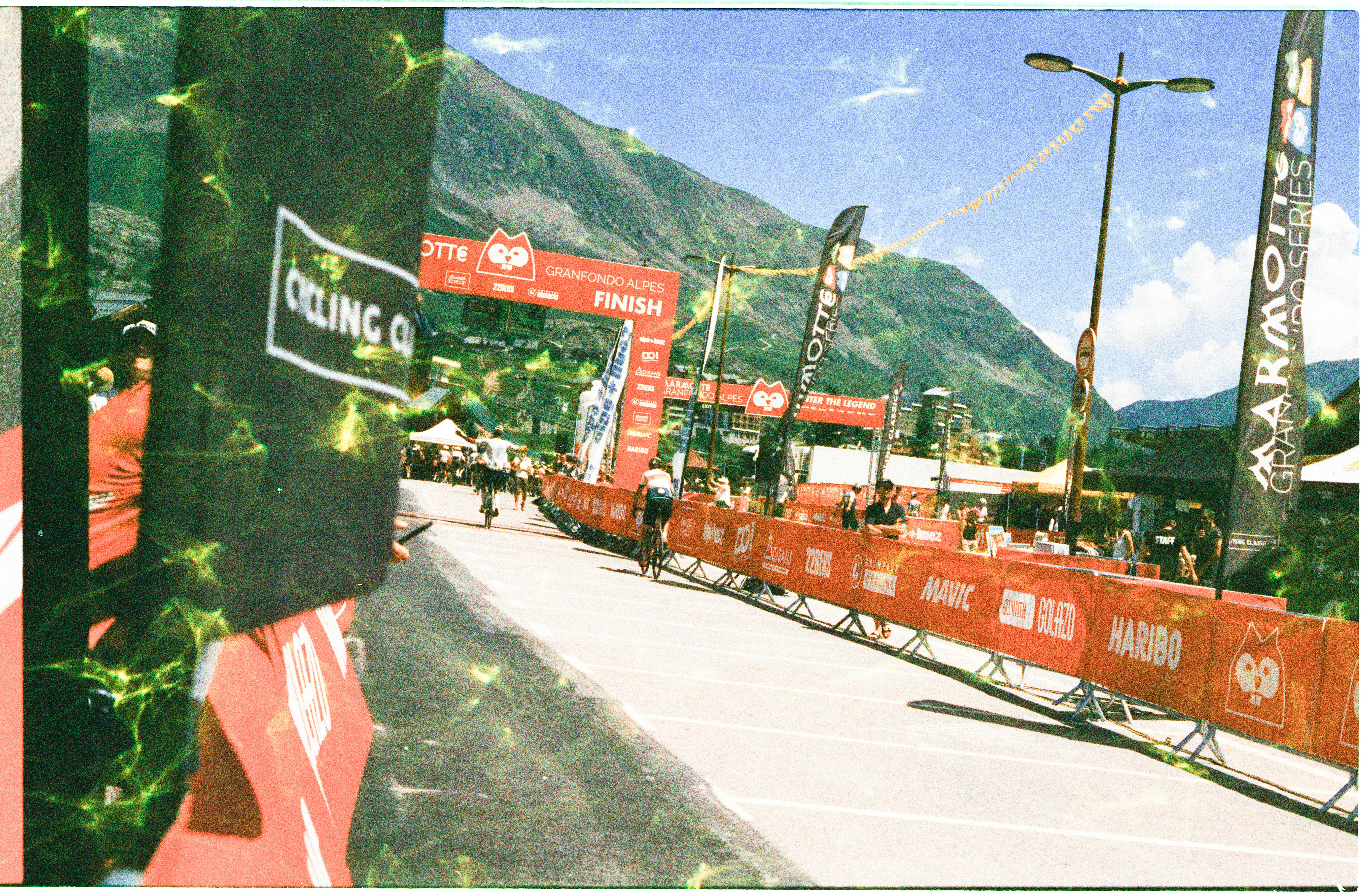 Finish Line Framed in a Mountain Marathon