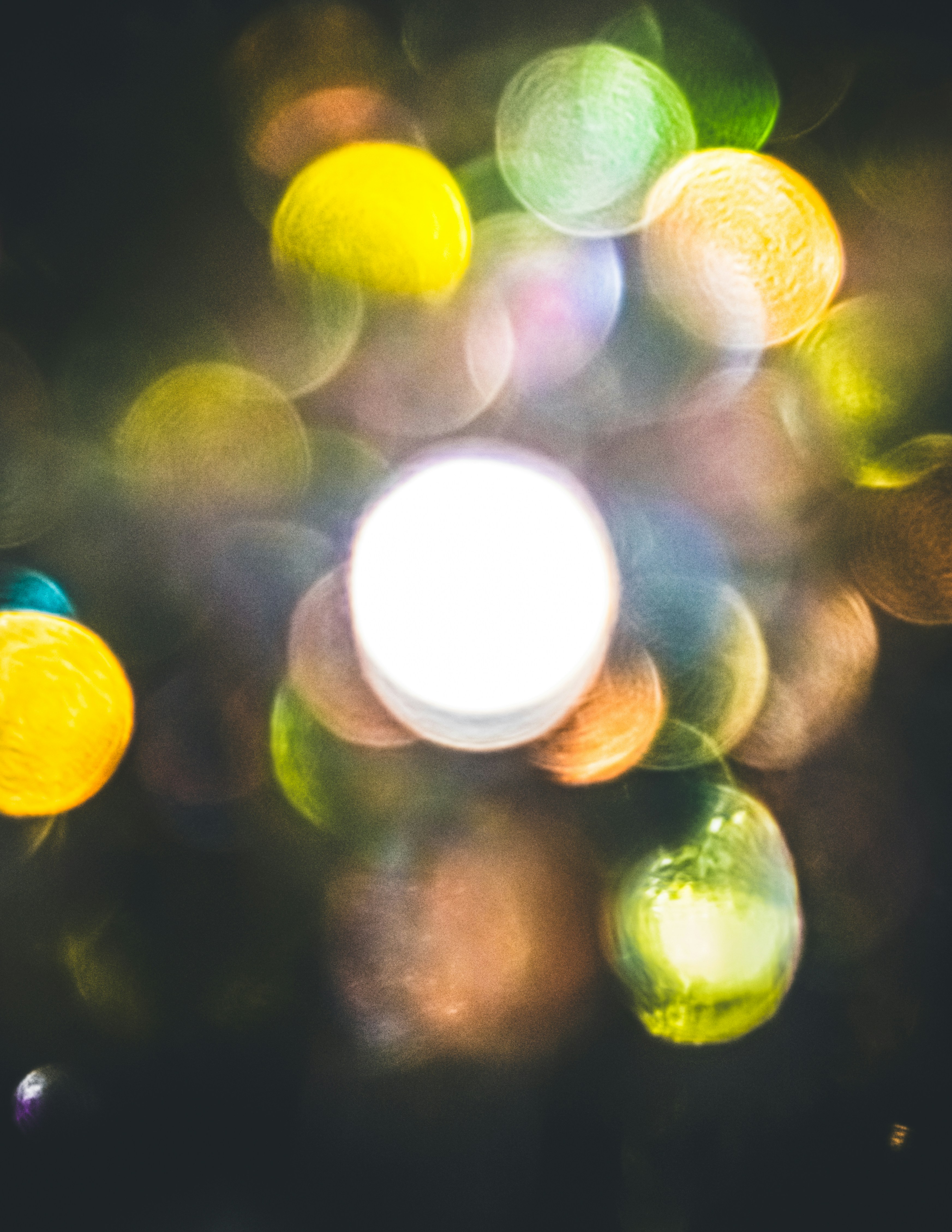 Bokeh Symphony: Neon Orbs in Soft Focus Lights