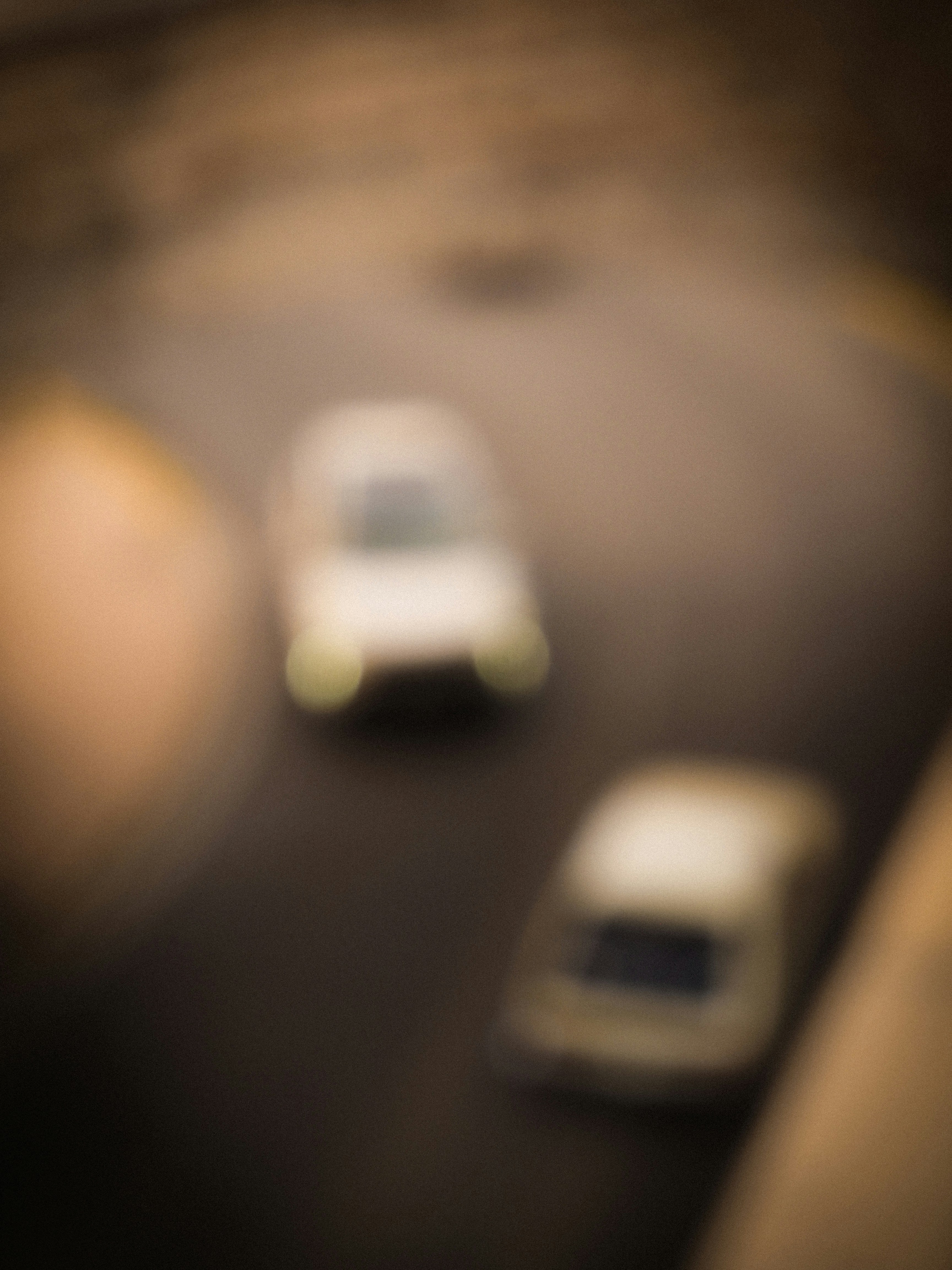 Blurred Street Run: A Nest of Cars in Soft Focus Night Drive