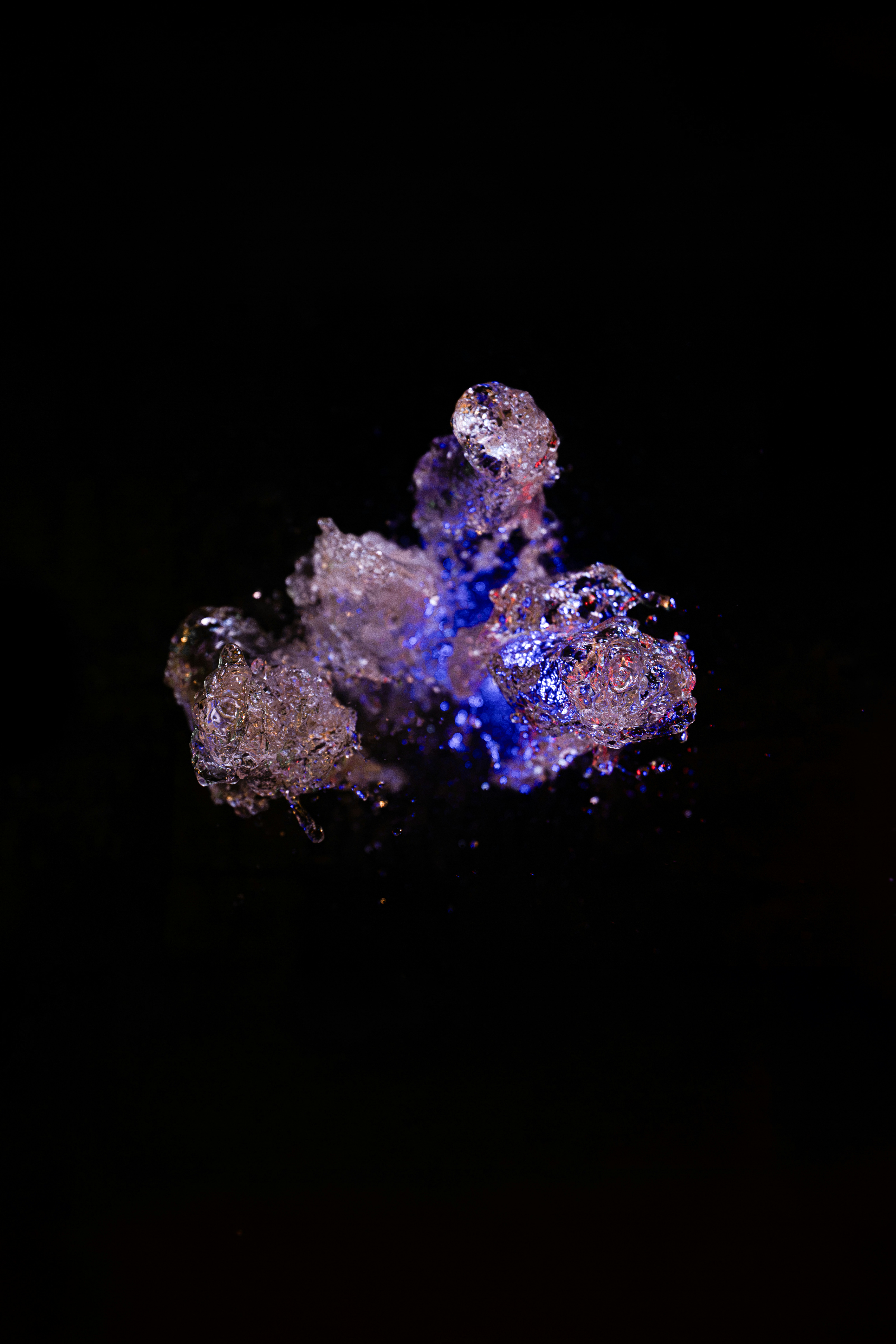 Glacial Fragments in Neon Night