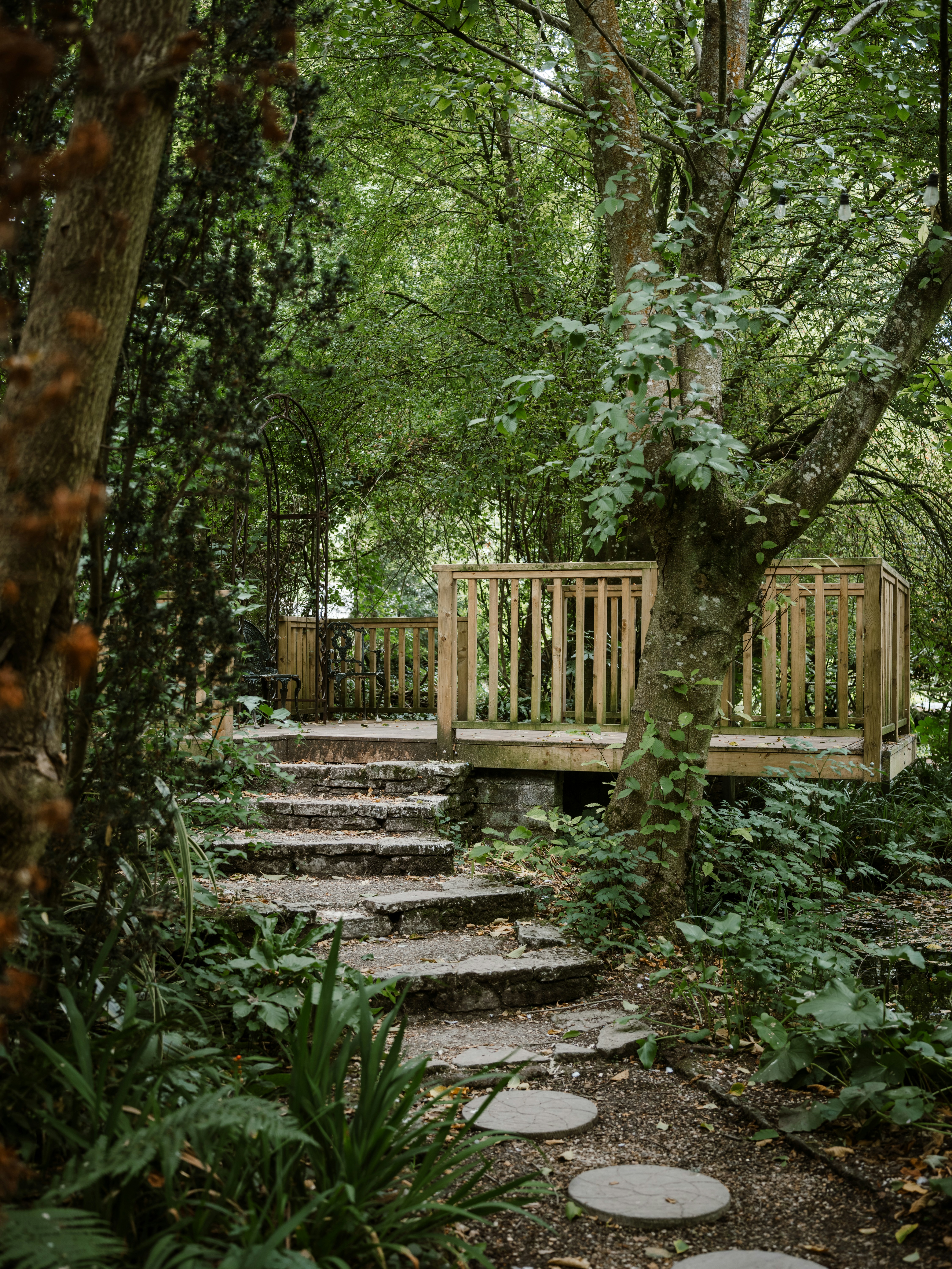 Hidden Garden Deck: A Quiet Oasis Among the Leaves