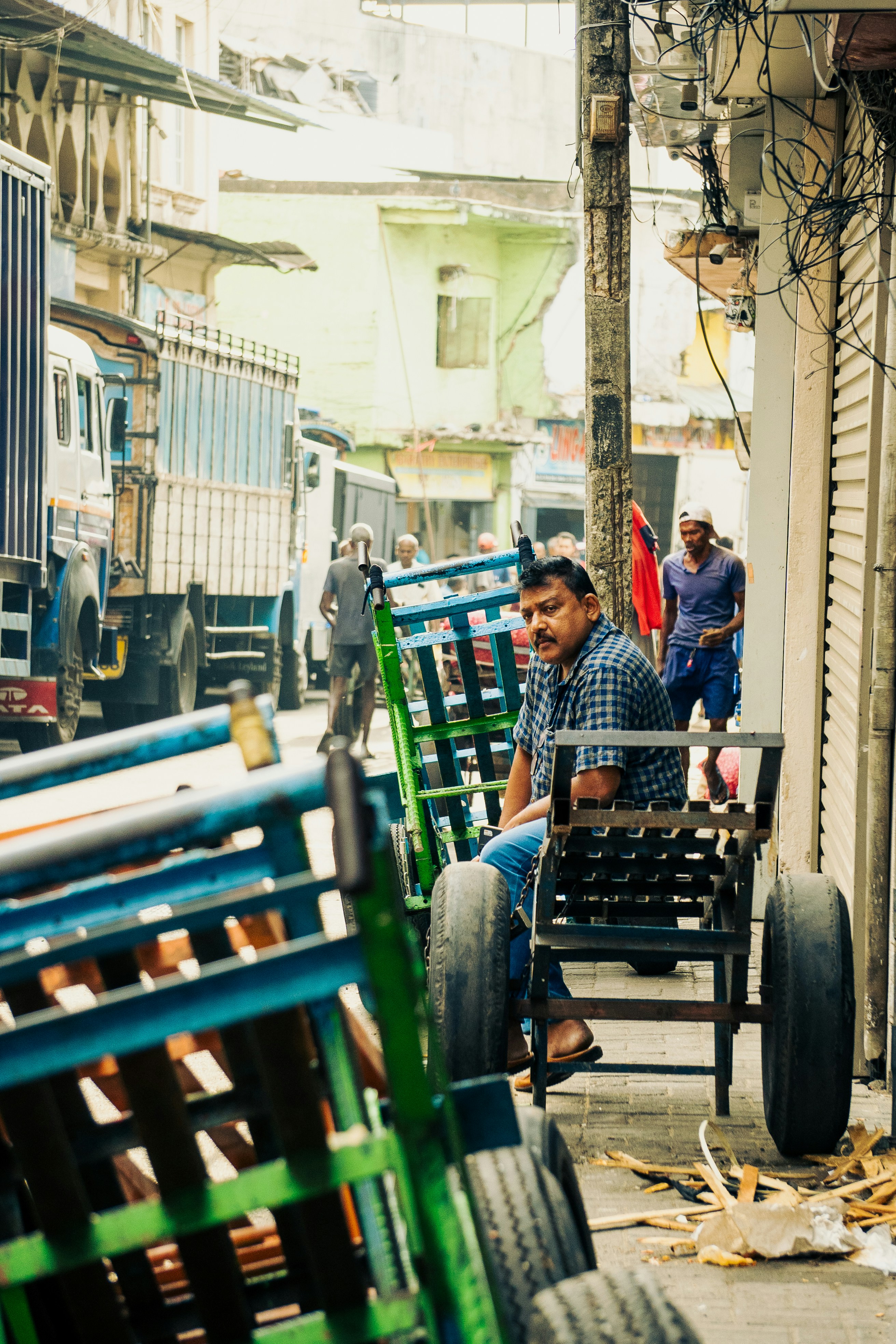 Wheelbarrow Alley: A Lively Street Moment in Colorful Disorder