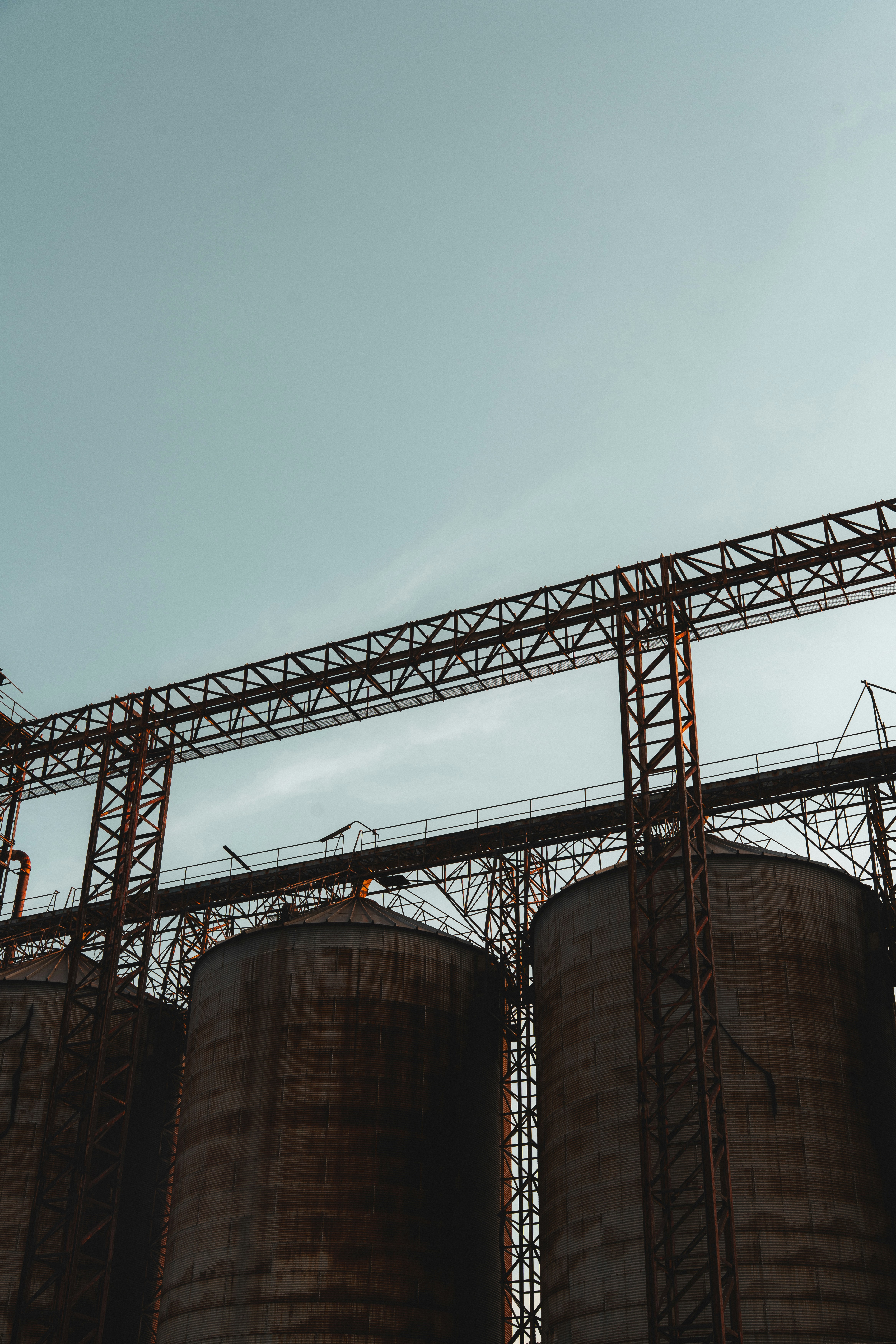 Industrial Giants Under a Pale Sky