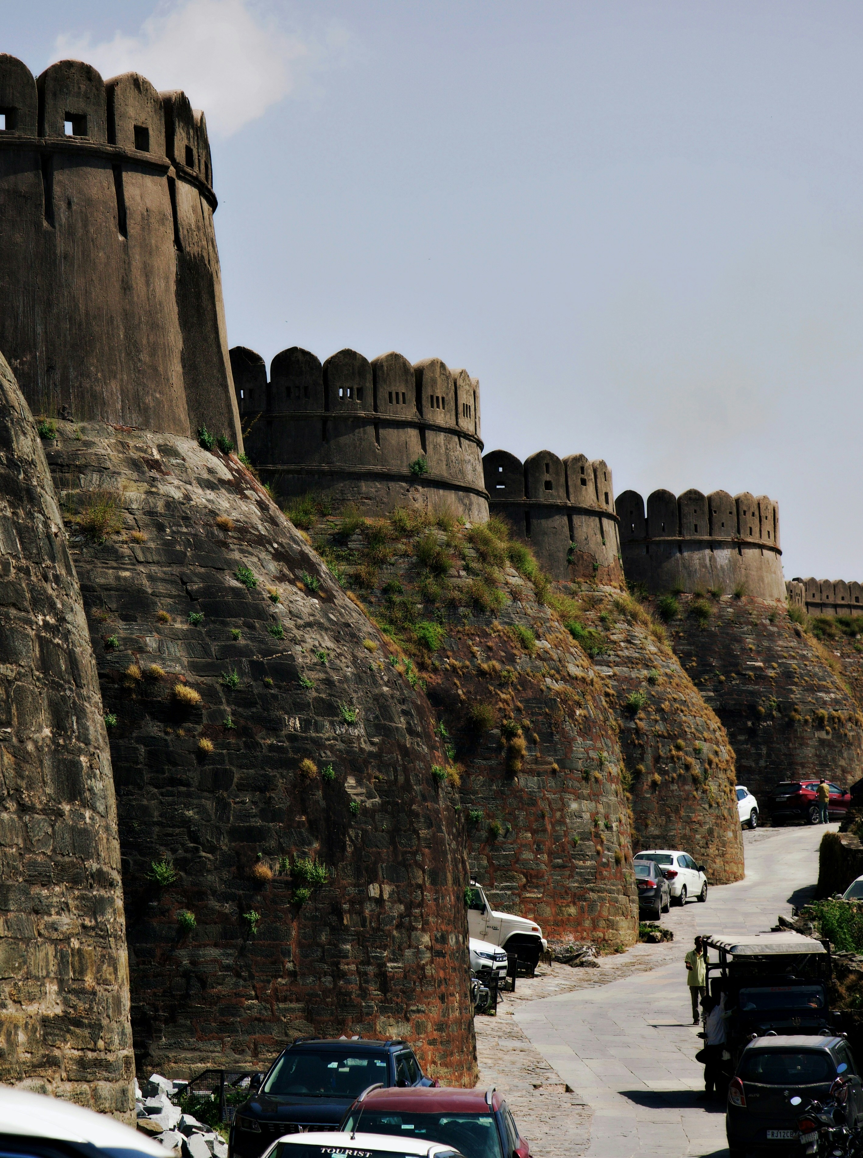 Guardians of the Bay: A Windswept Fortress Walkway