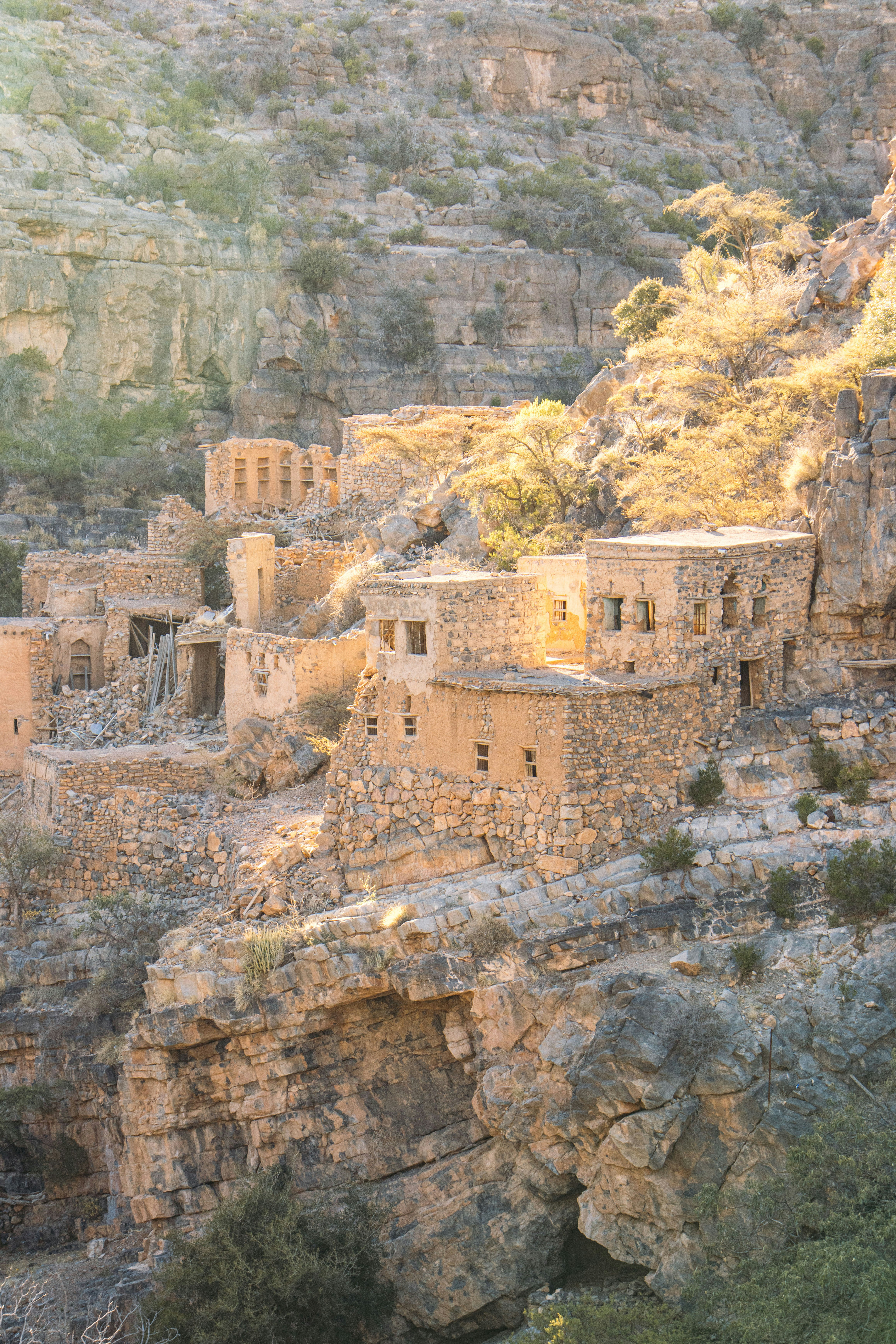 Ancient Stone Village Clinging to the Cliff
