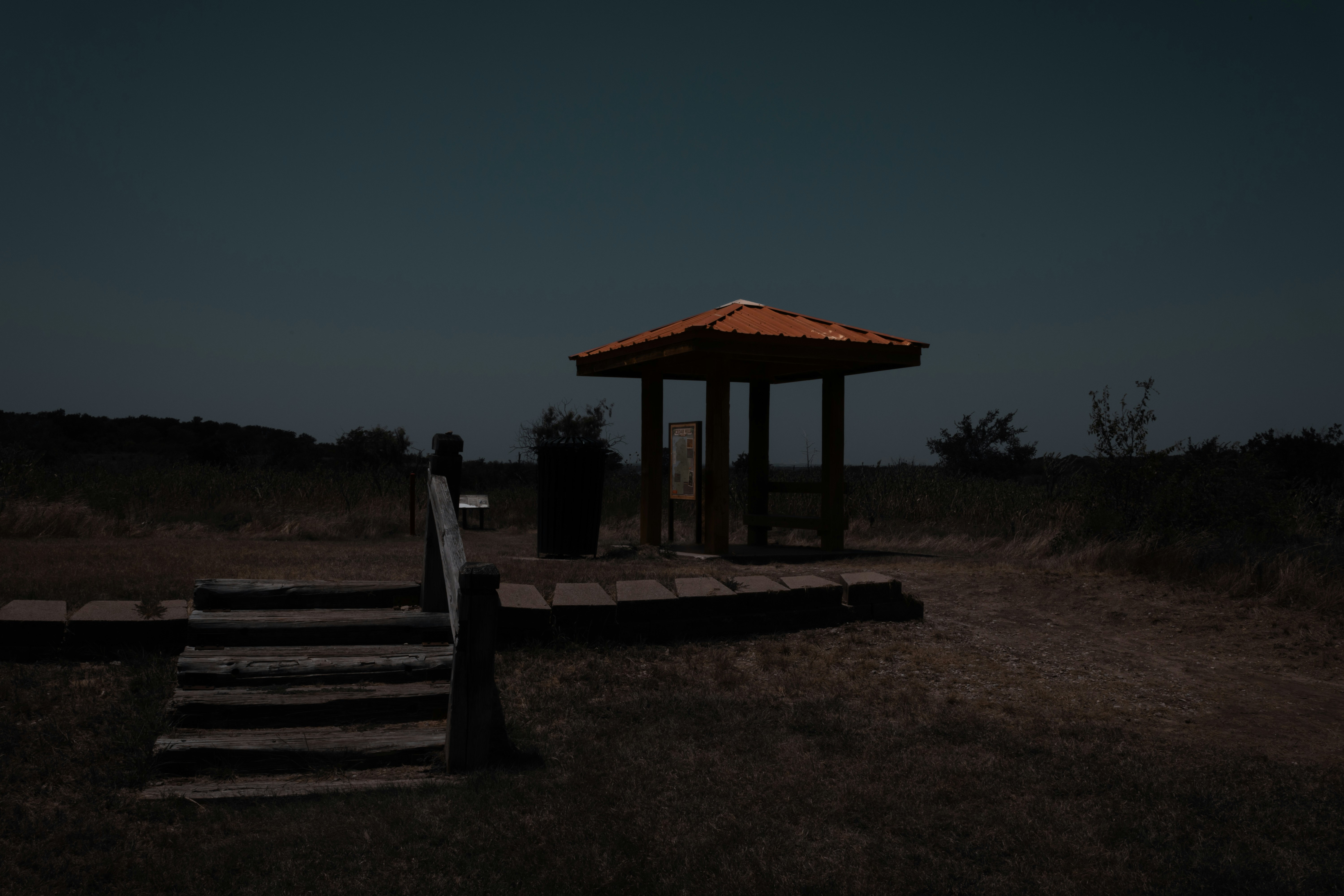 Deserted Shelter at Dusk: A Quiet Edge of the Plain