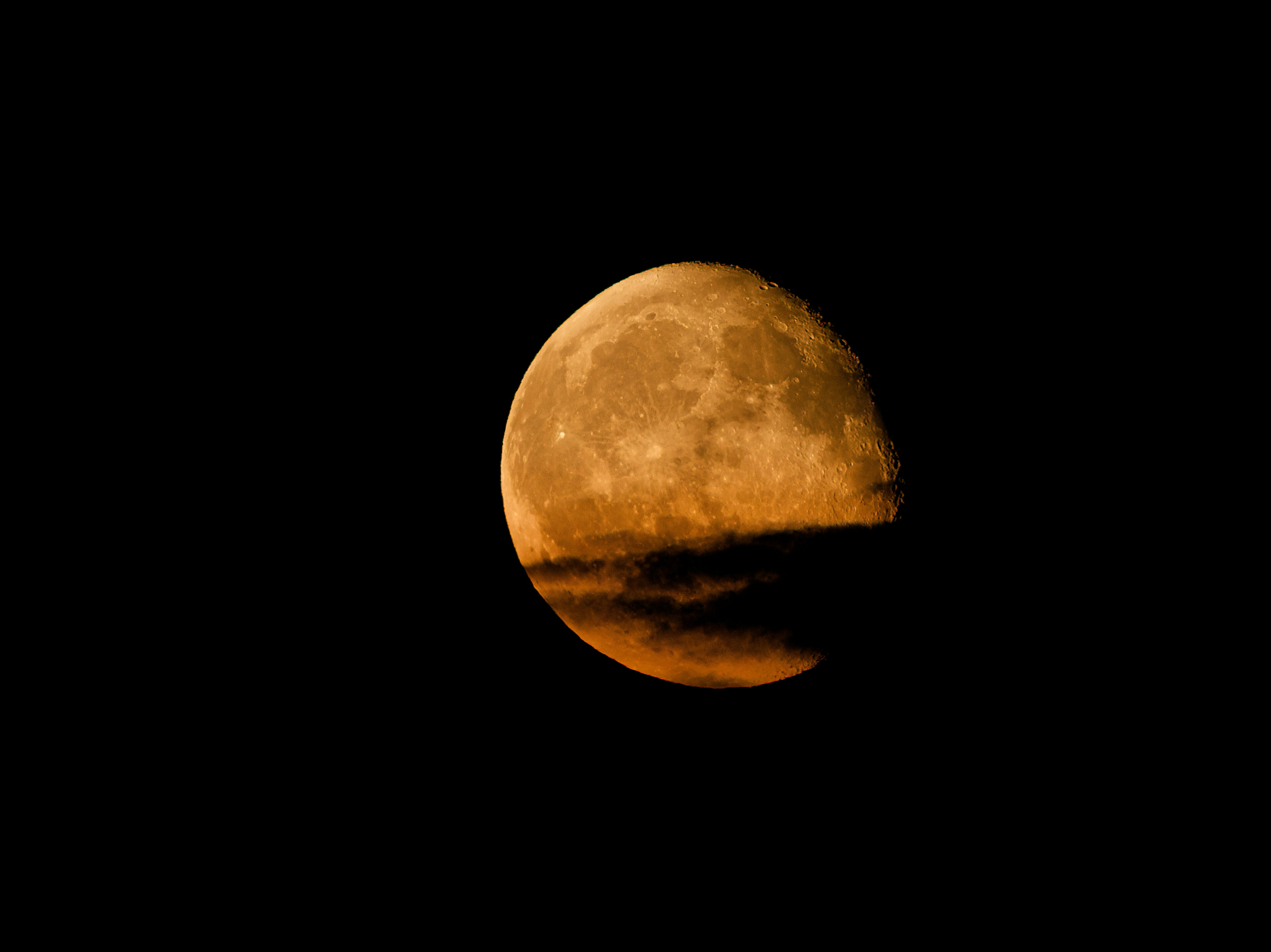 Copper Moon: A Partial Eclipse Emerges from Night