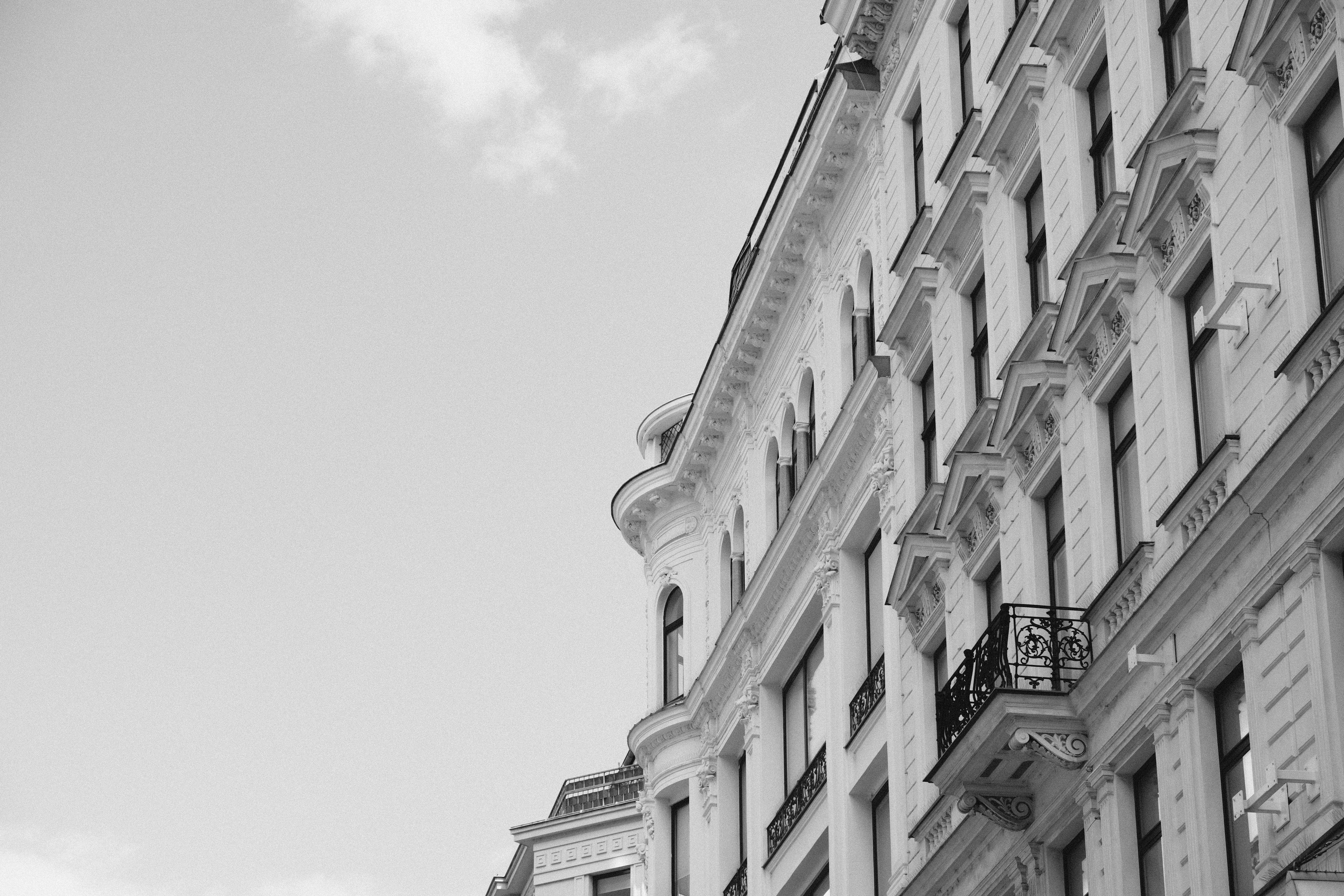 Ornate Facades Against an Open Sky