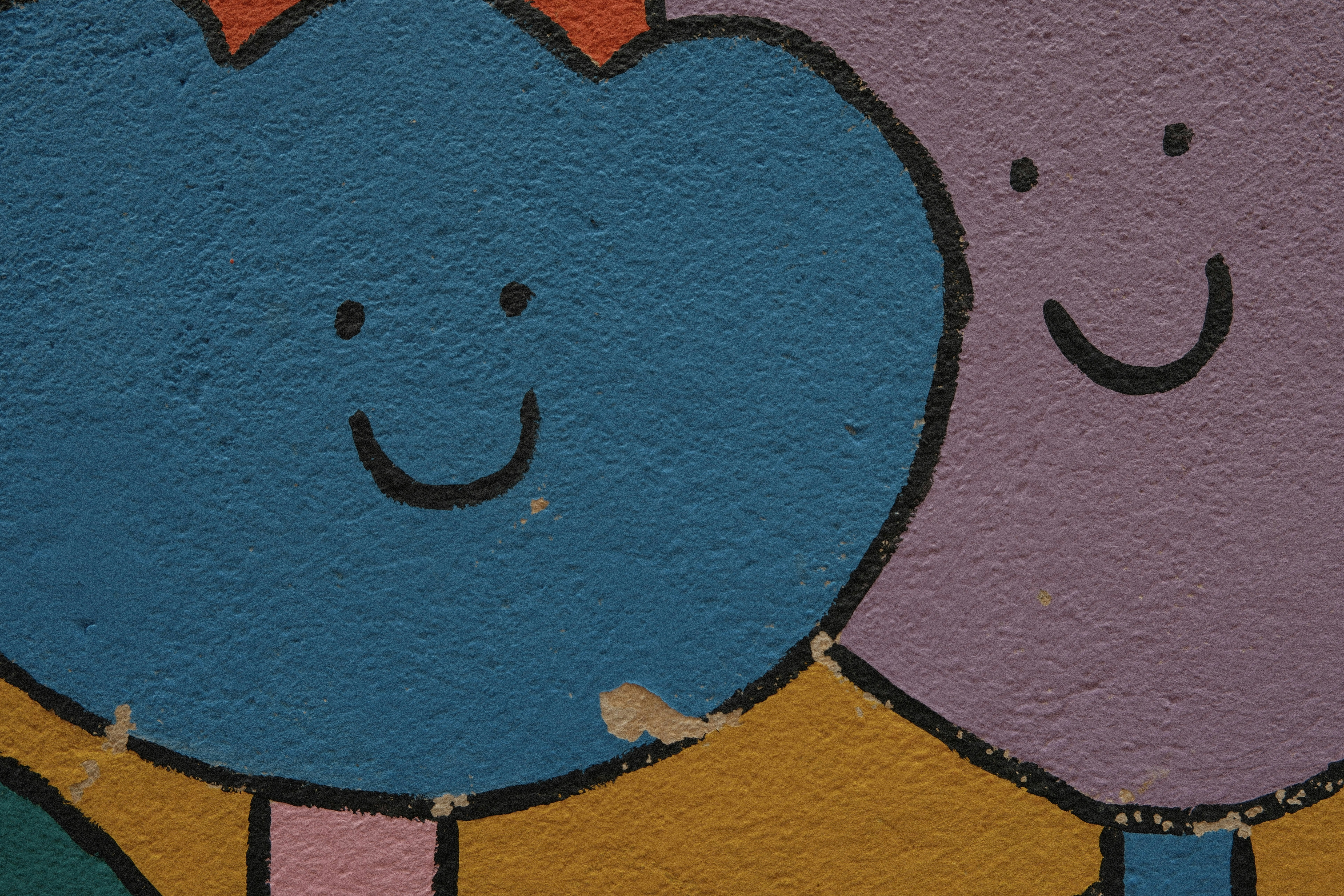 Two Playful Hearts on a Confetti Wall