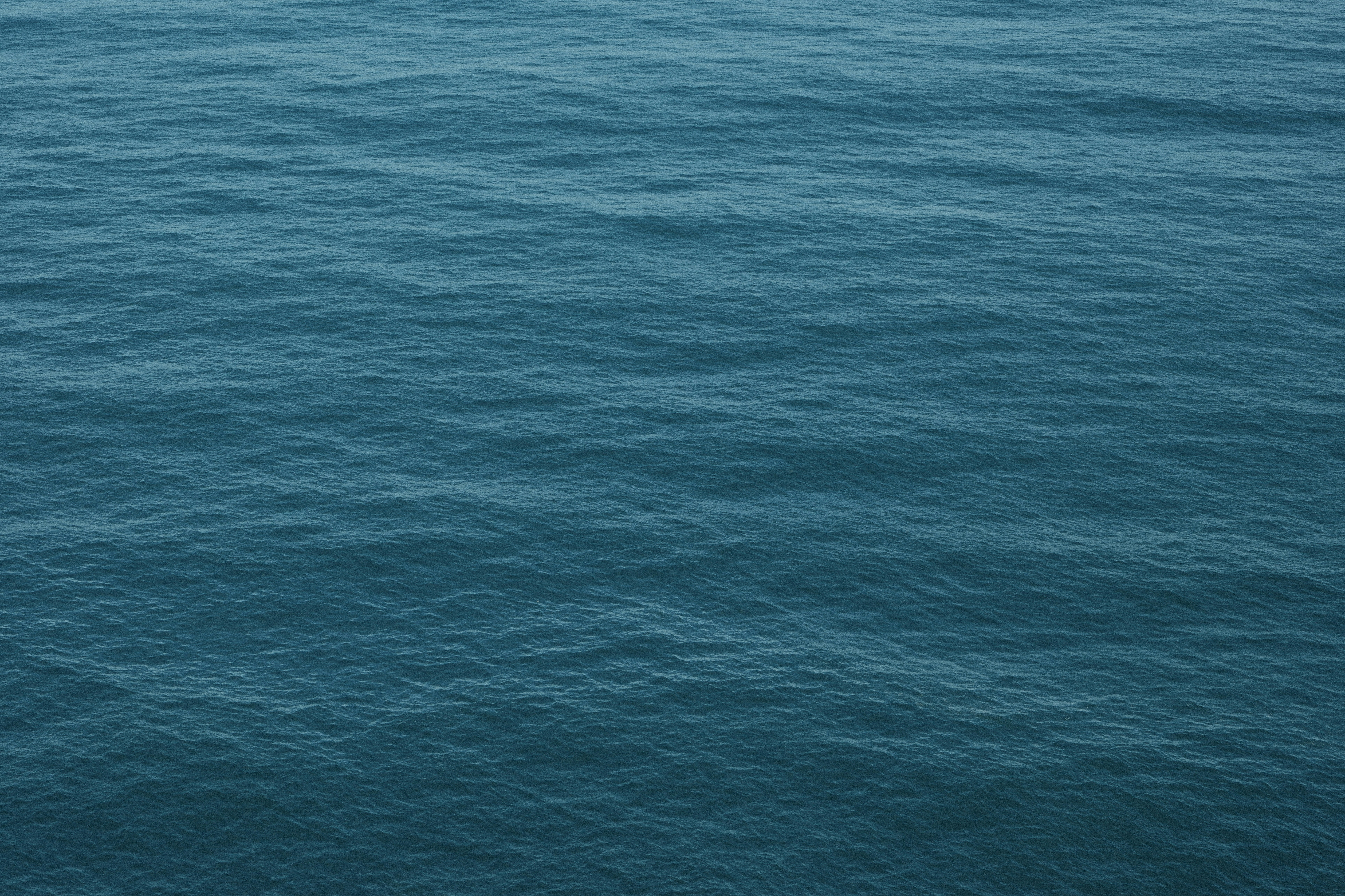A Quiet Ocean Expanse: Deep Teal Waves Under Soft Light