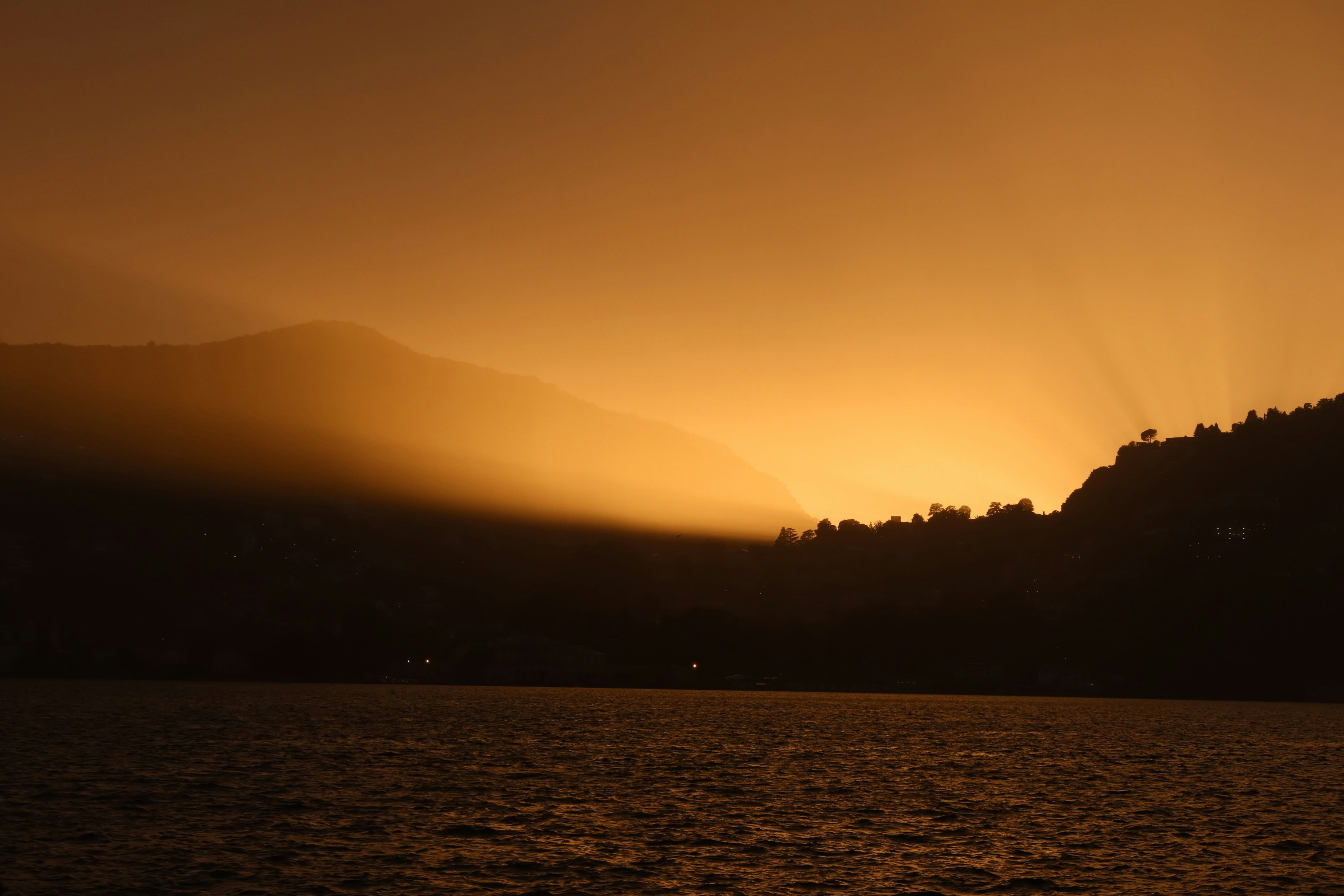 Golden Veil Over the Quiet Water
