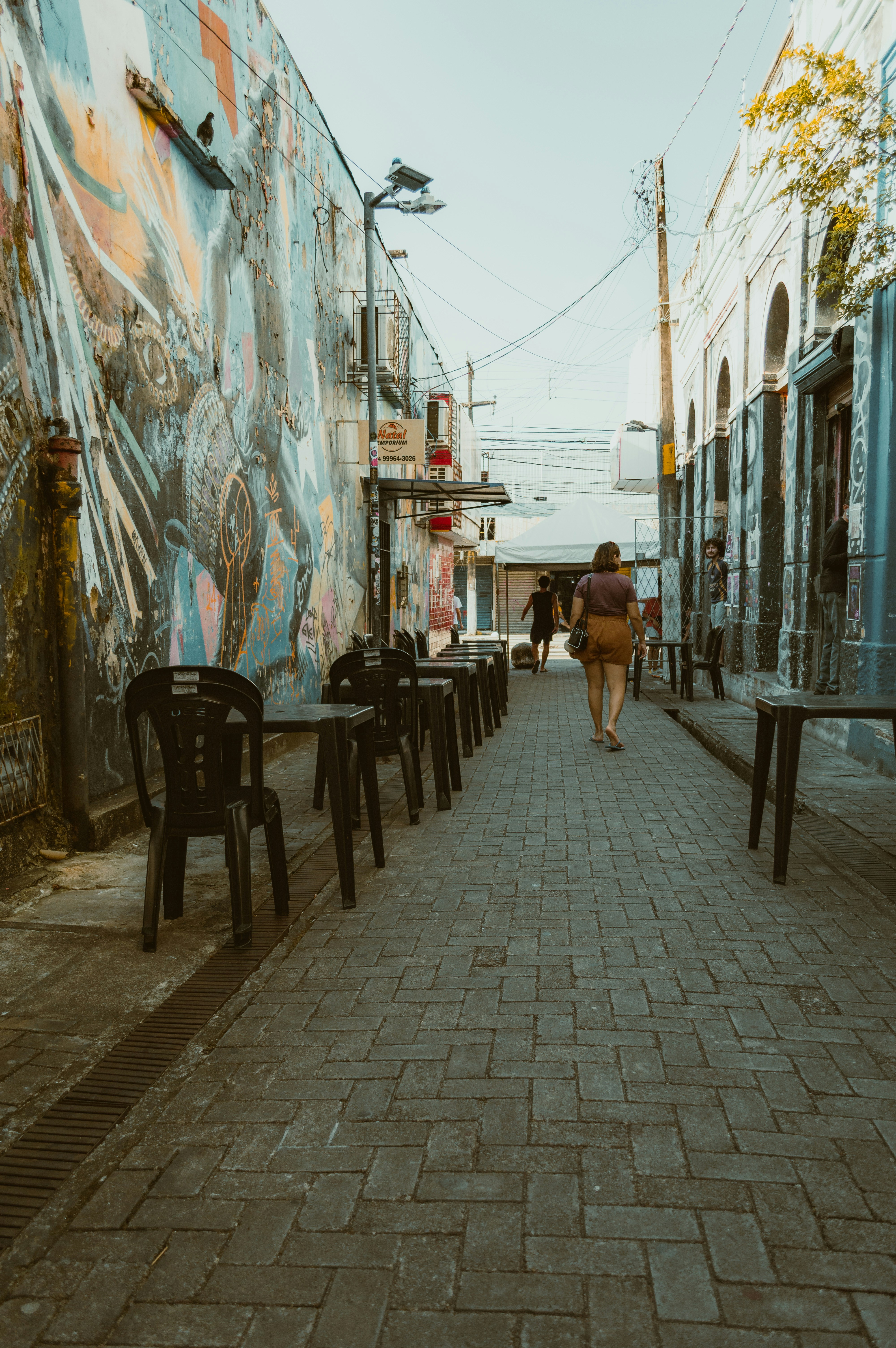 Muraled Alleyway Quietly Carves a Path Toward the Sunlit End