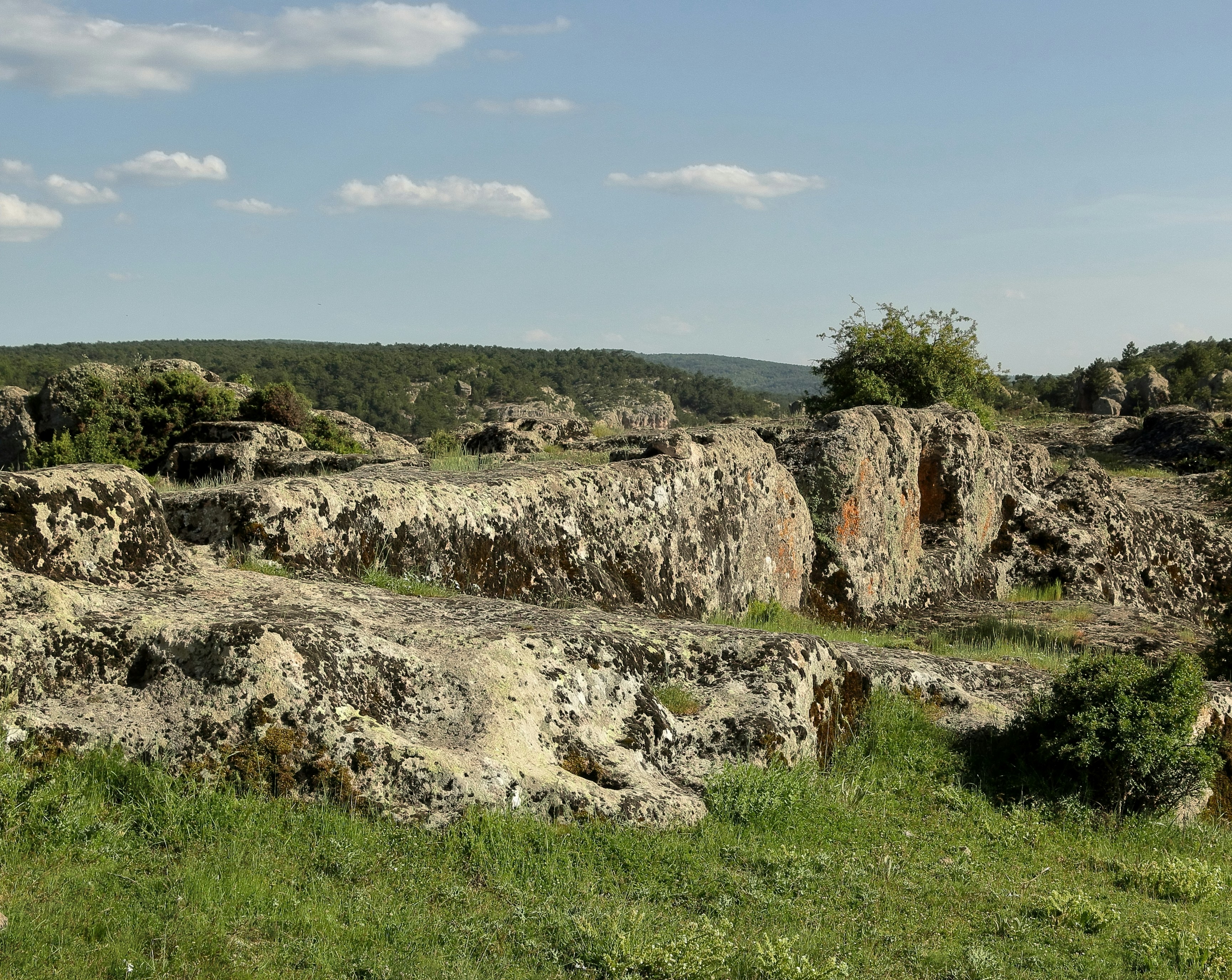 Limestone Ridges Under Open Sky