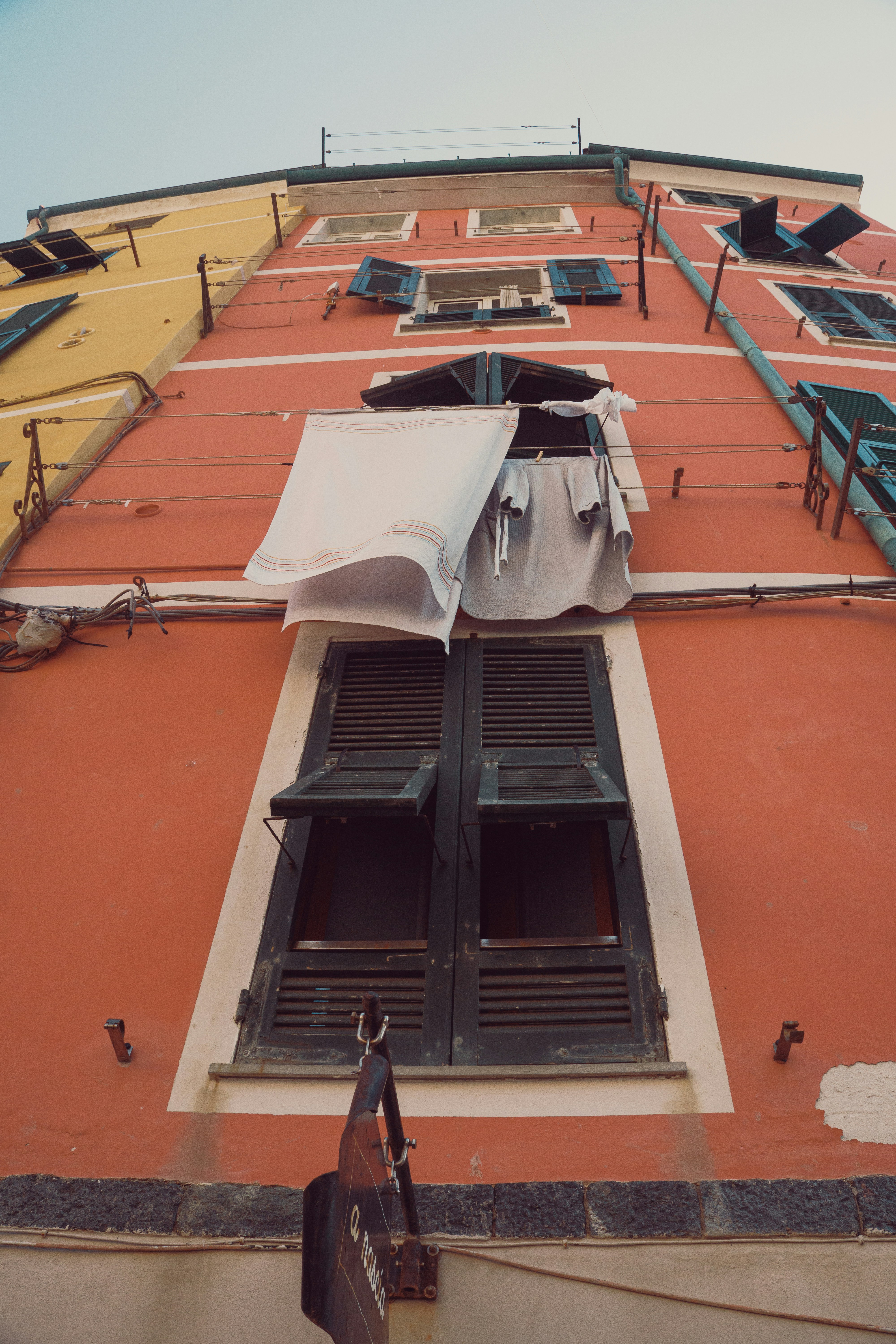 Painted Facade Stairway to Laundry Sky