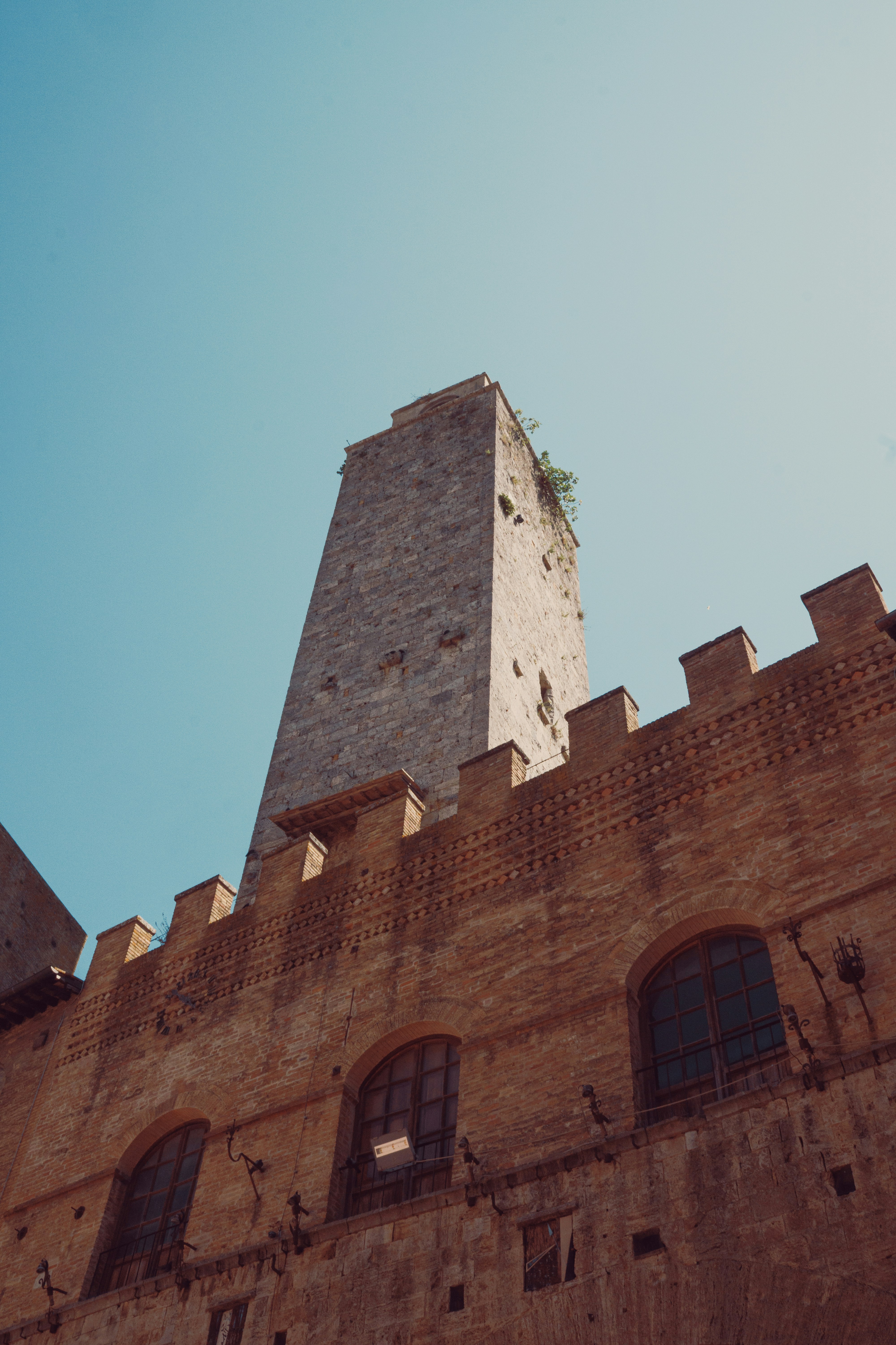 Brick Keep Under a Clear Sky