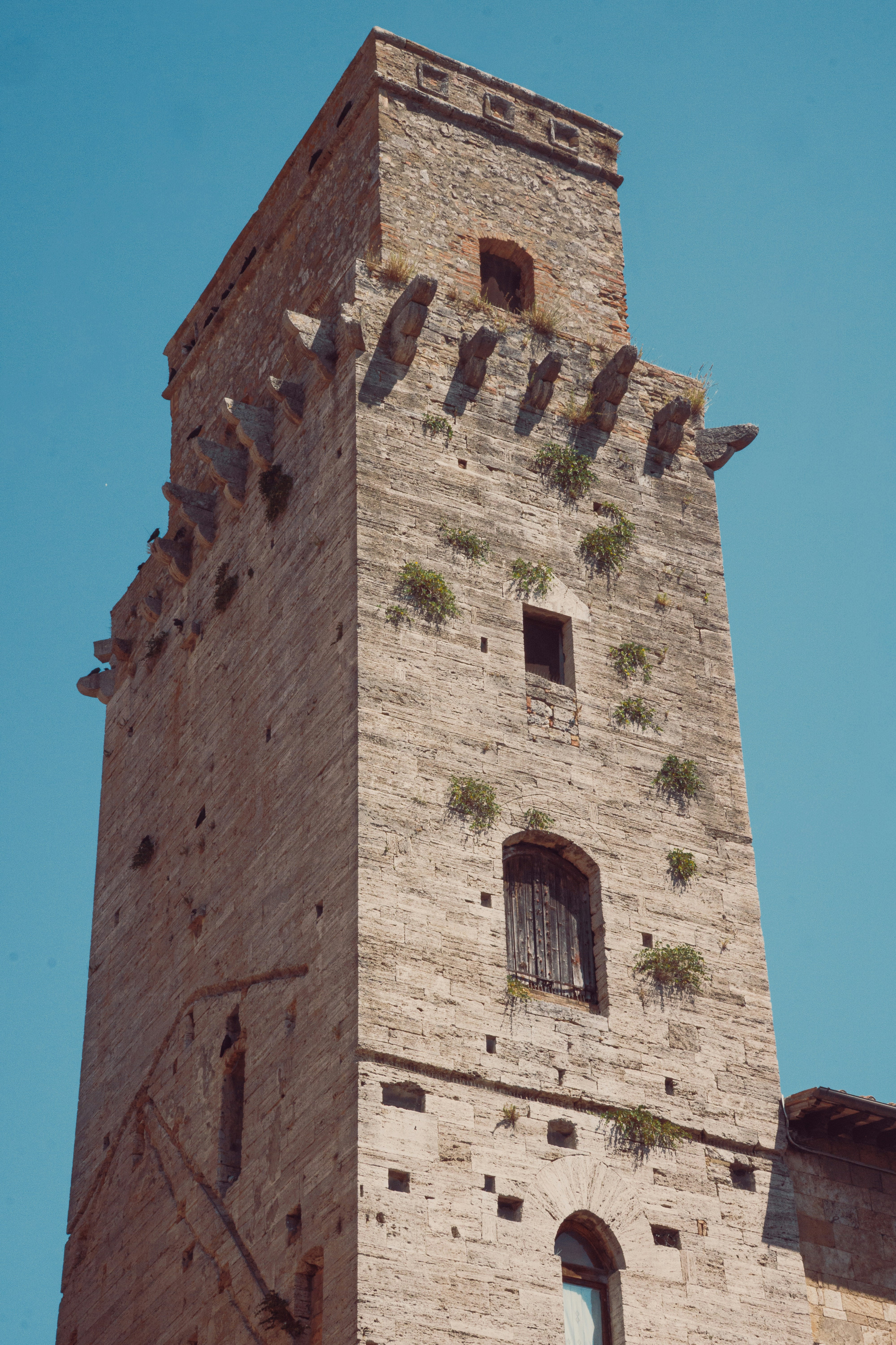 Tower of Weathered Stone Reaching Toward a Clear Skies