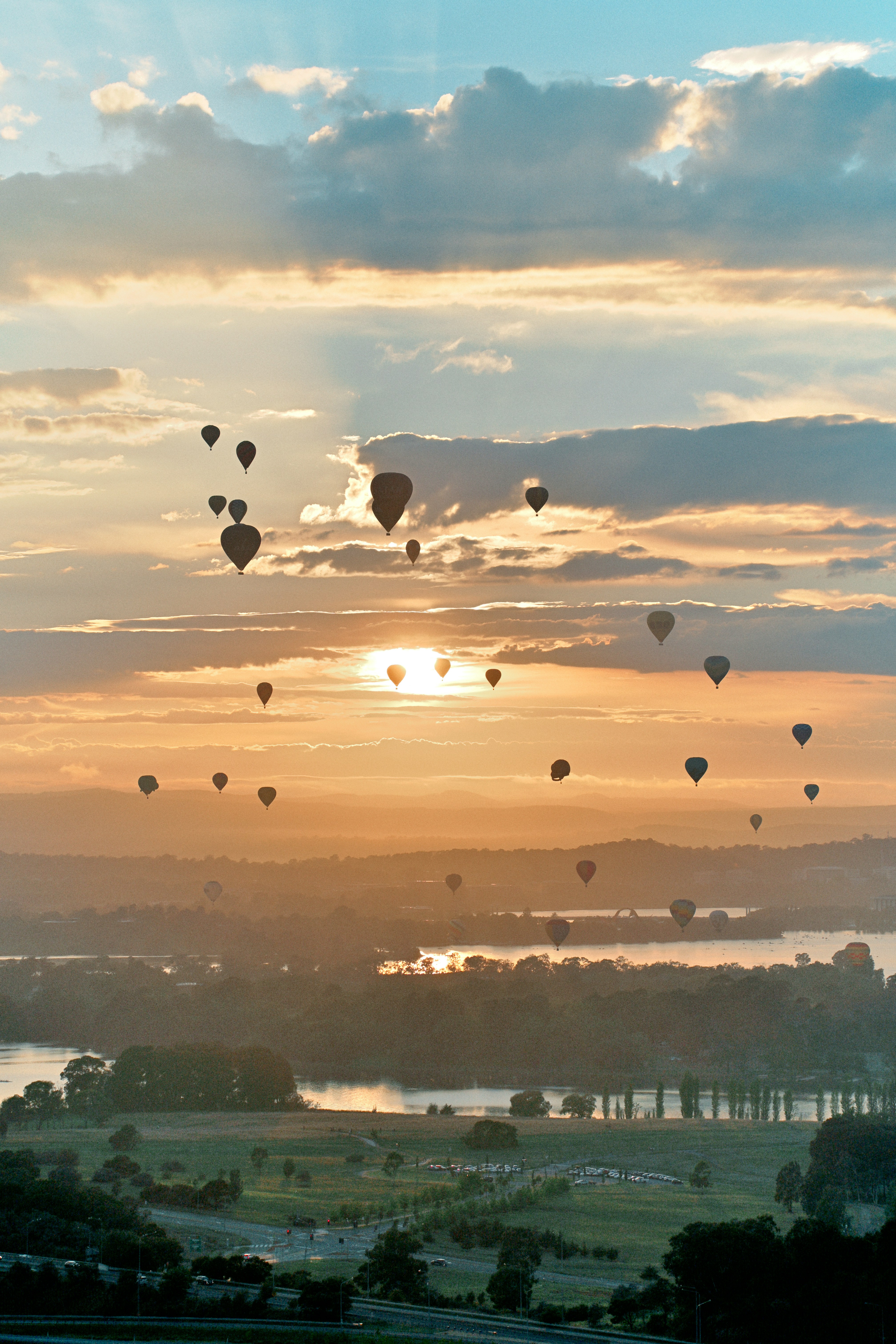 Dawn Skies with a Sky Full of Balloons