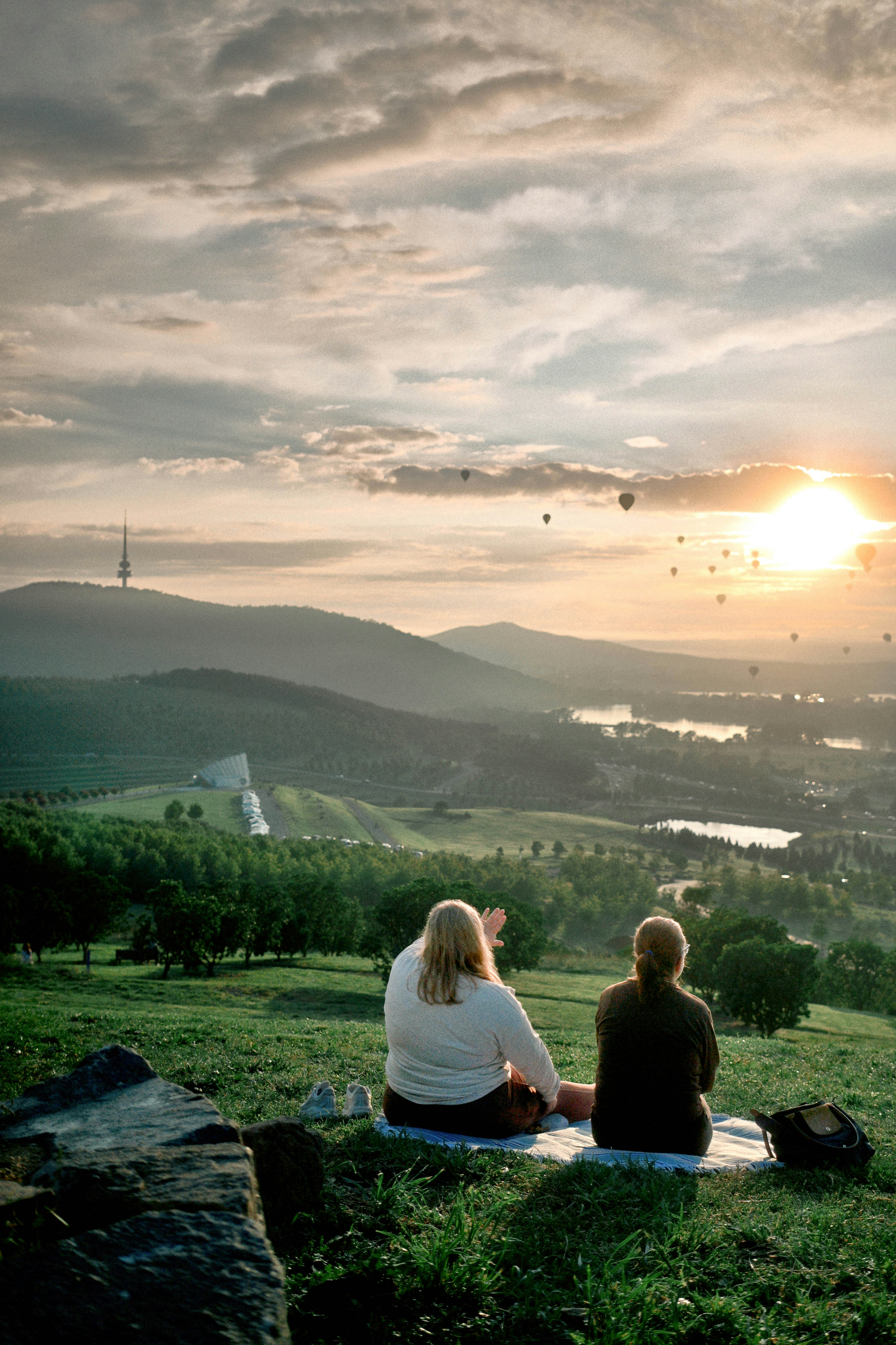 Sunset Reverie: A Quiet Moment on the Hill