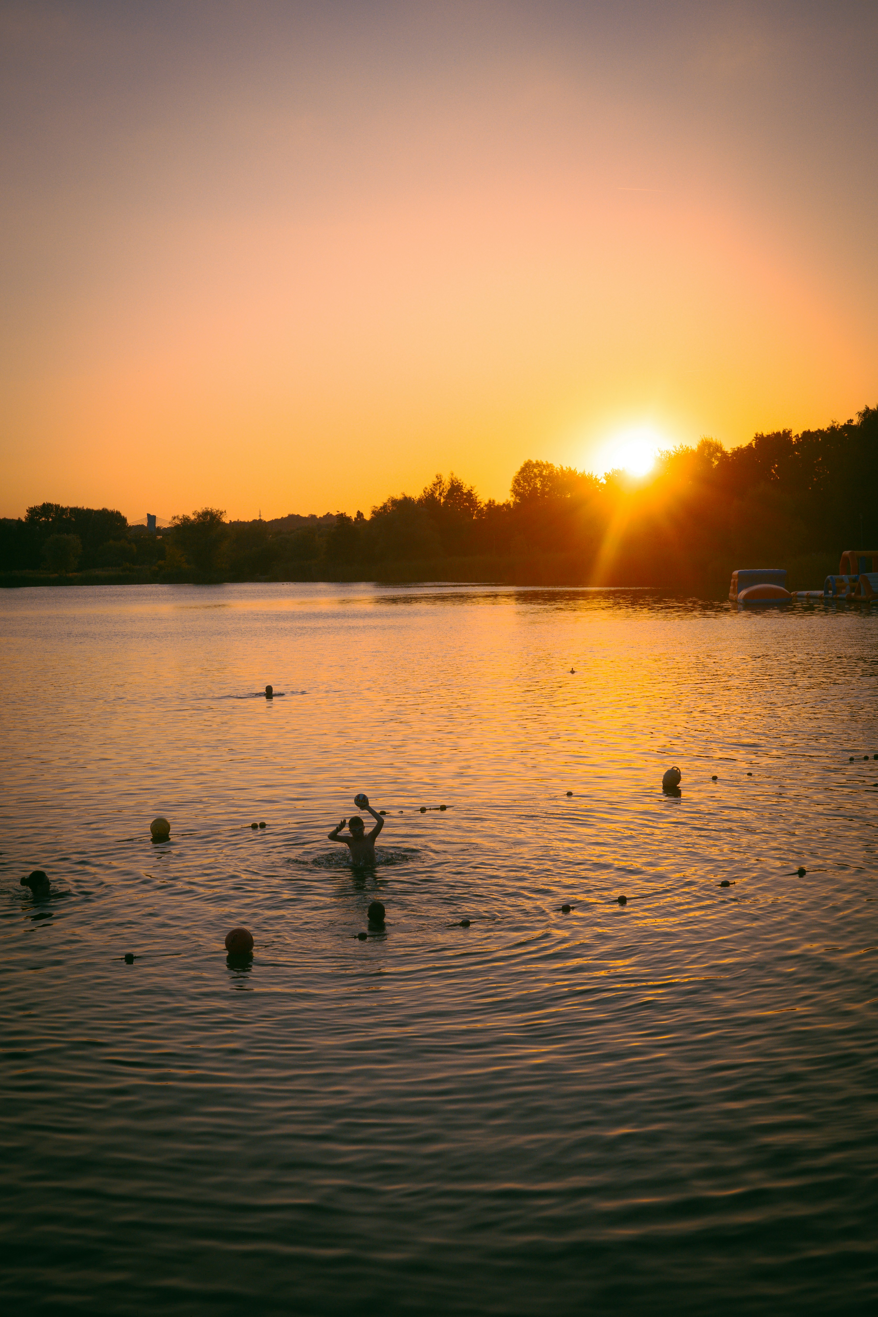 Sunset Over a Quiet Lake: A Baptism of Light
