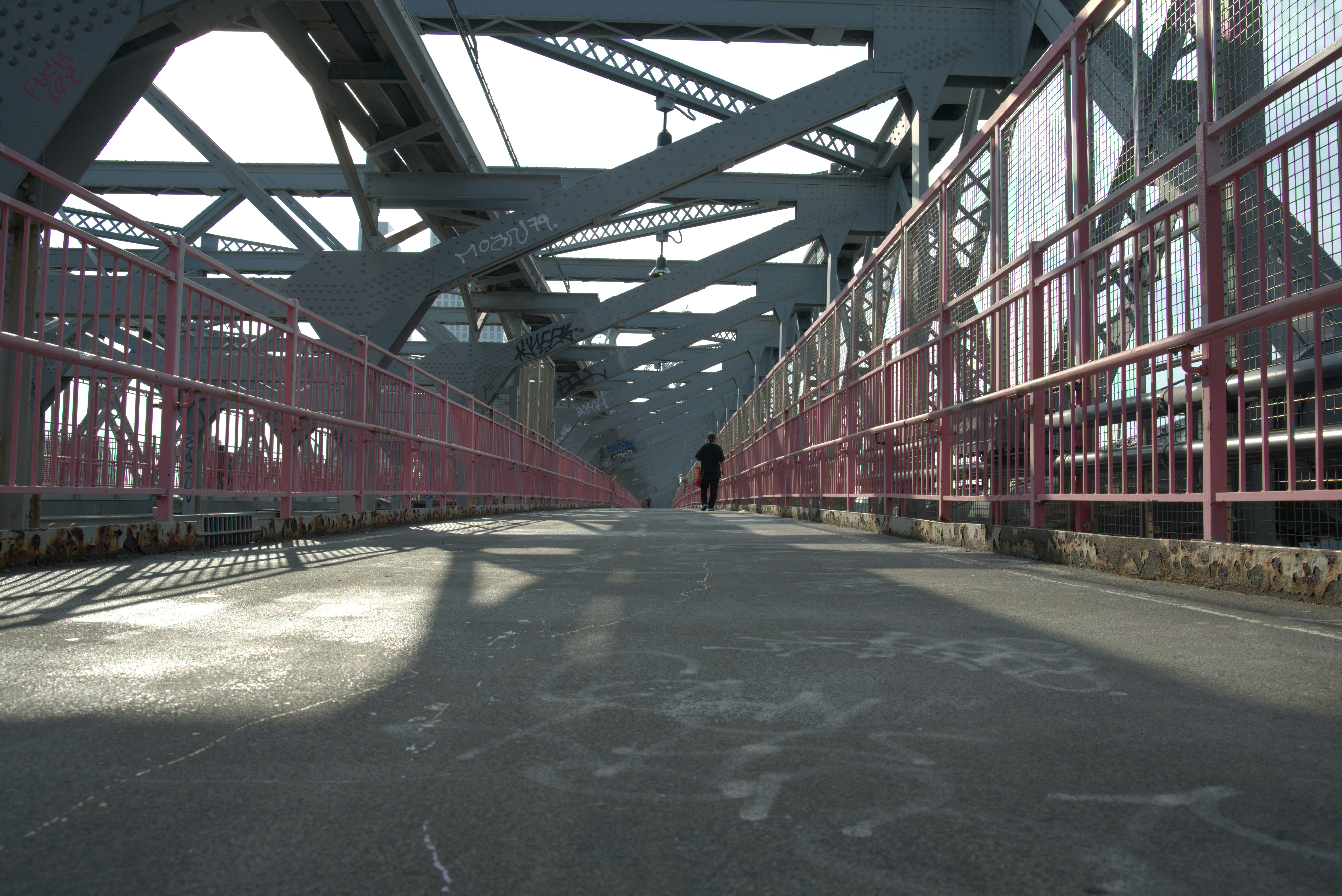 The Long Walk: A solitary figure on the steel bridge