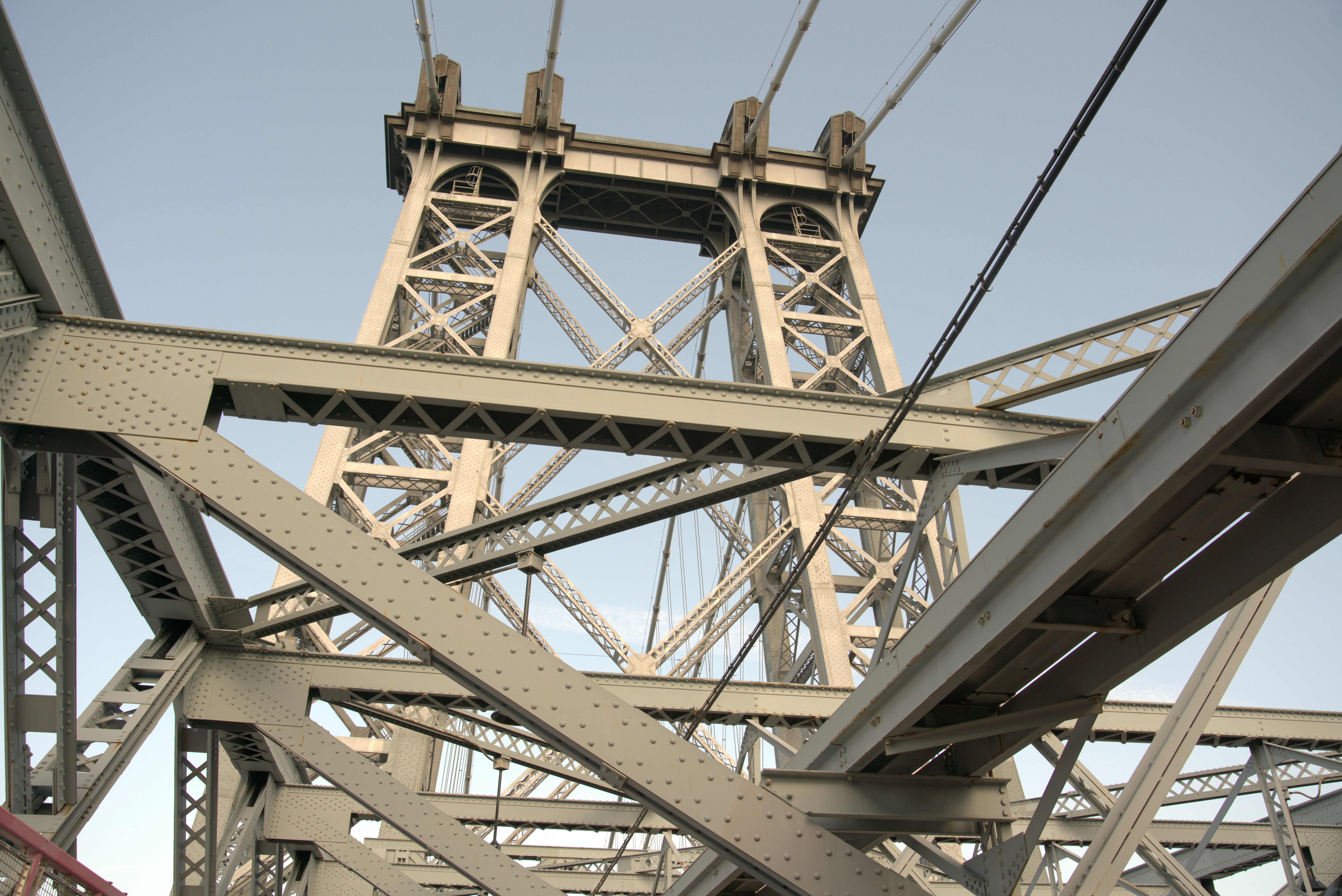 Steel Lattice Geometry: An Angled View Through the Bridge Truss