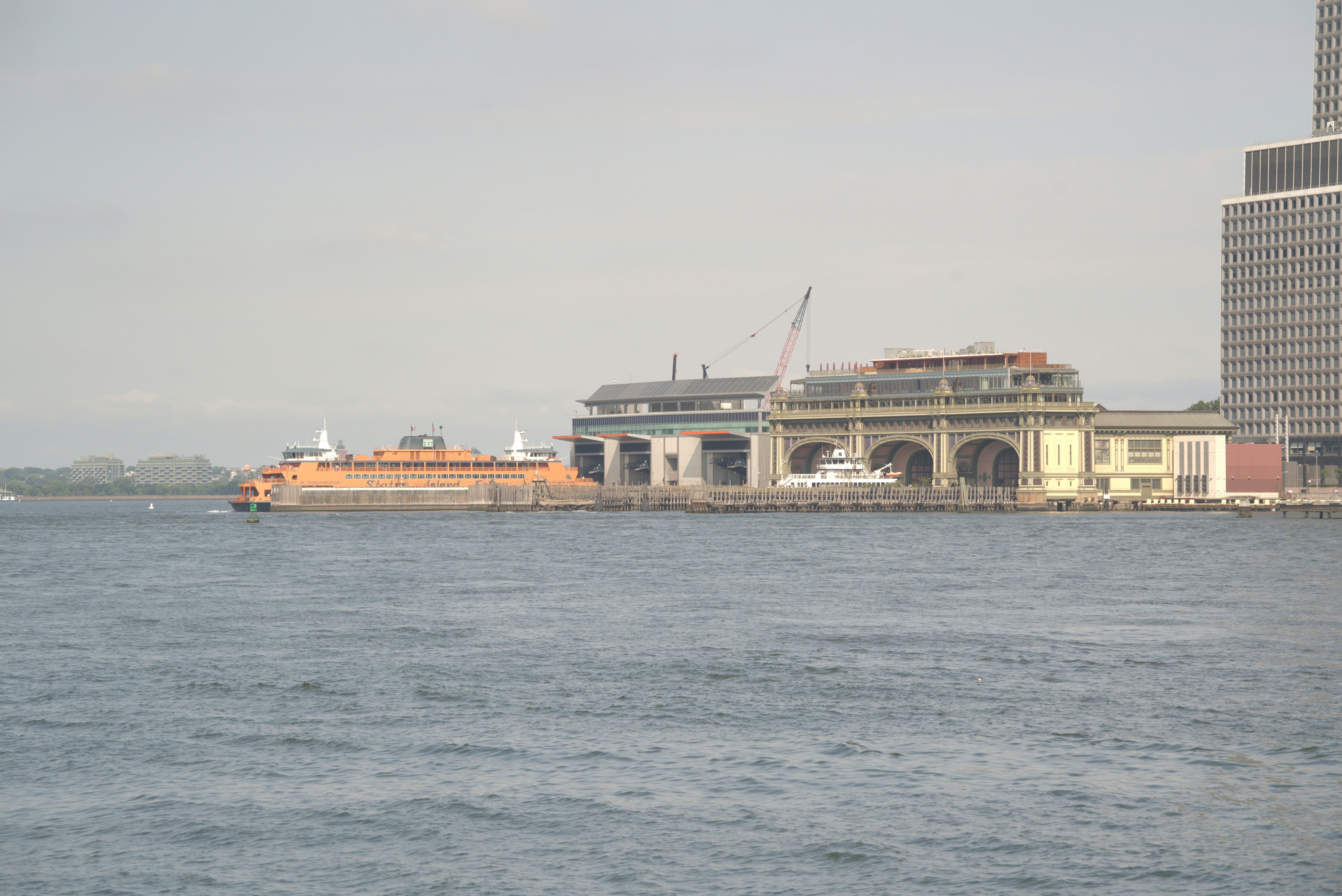 Harbor Terminal and Waterfront Architecture Viewed Across the Bay