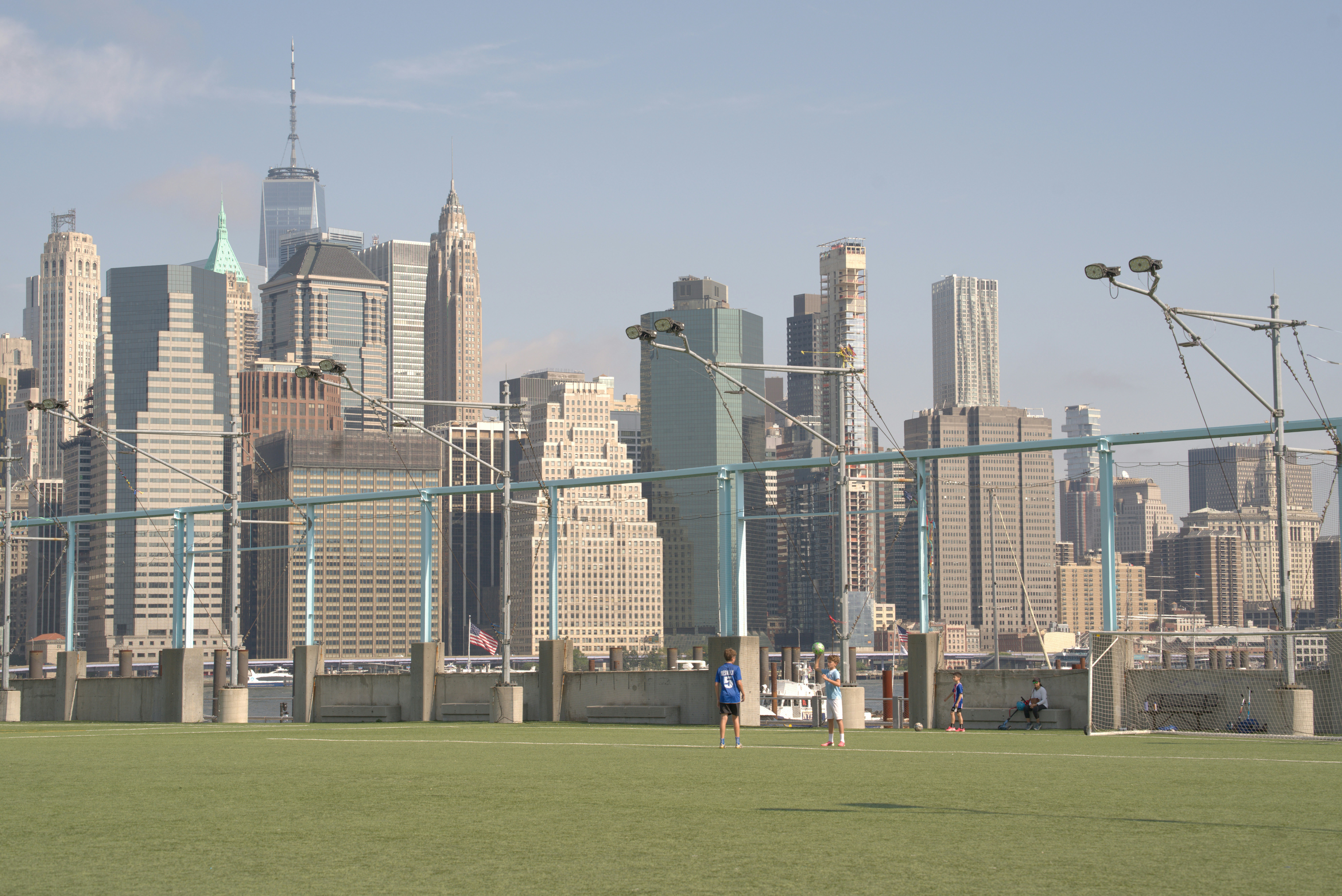 Urban Skyline Playground: A Cityscape Beyond the Field