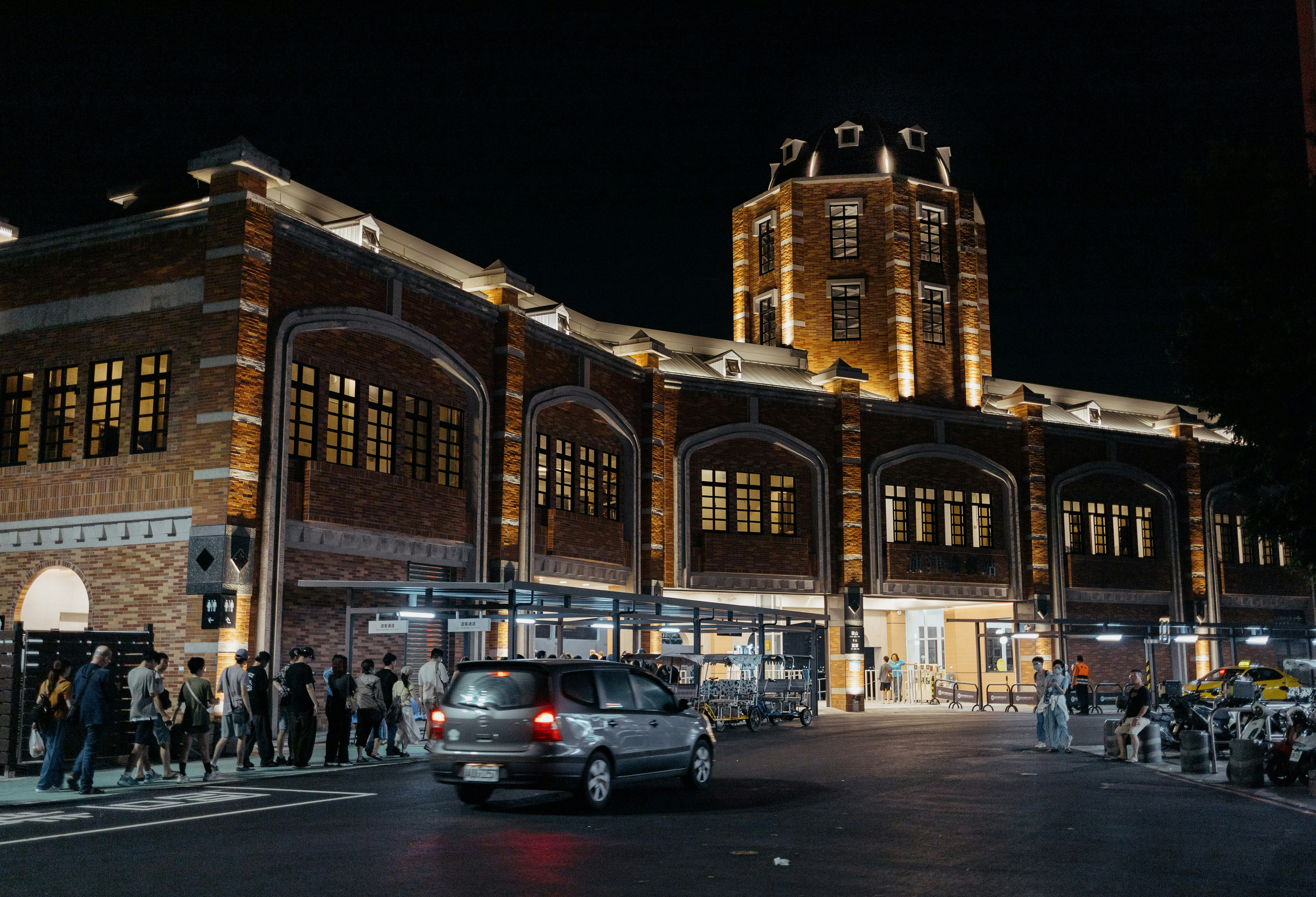 Nighttime Arrival at the Historic Brick Station