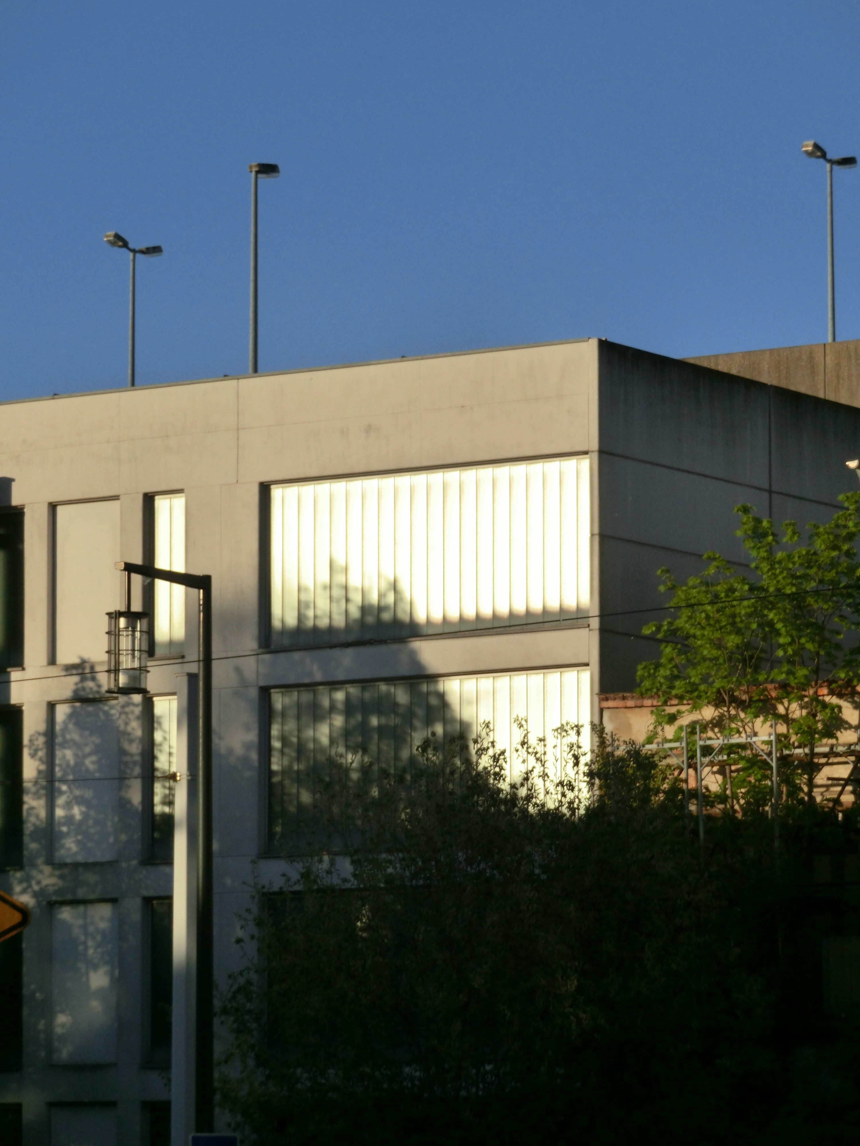 Industrial Facade bathed in late-afternoon light