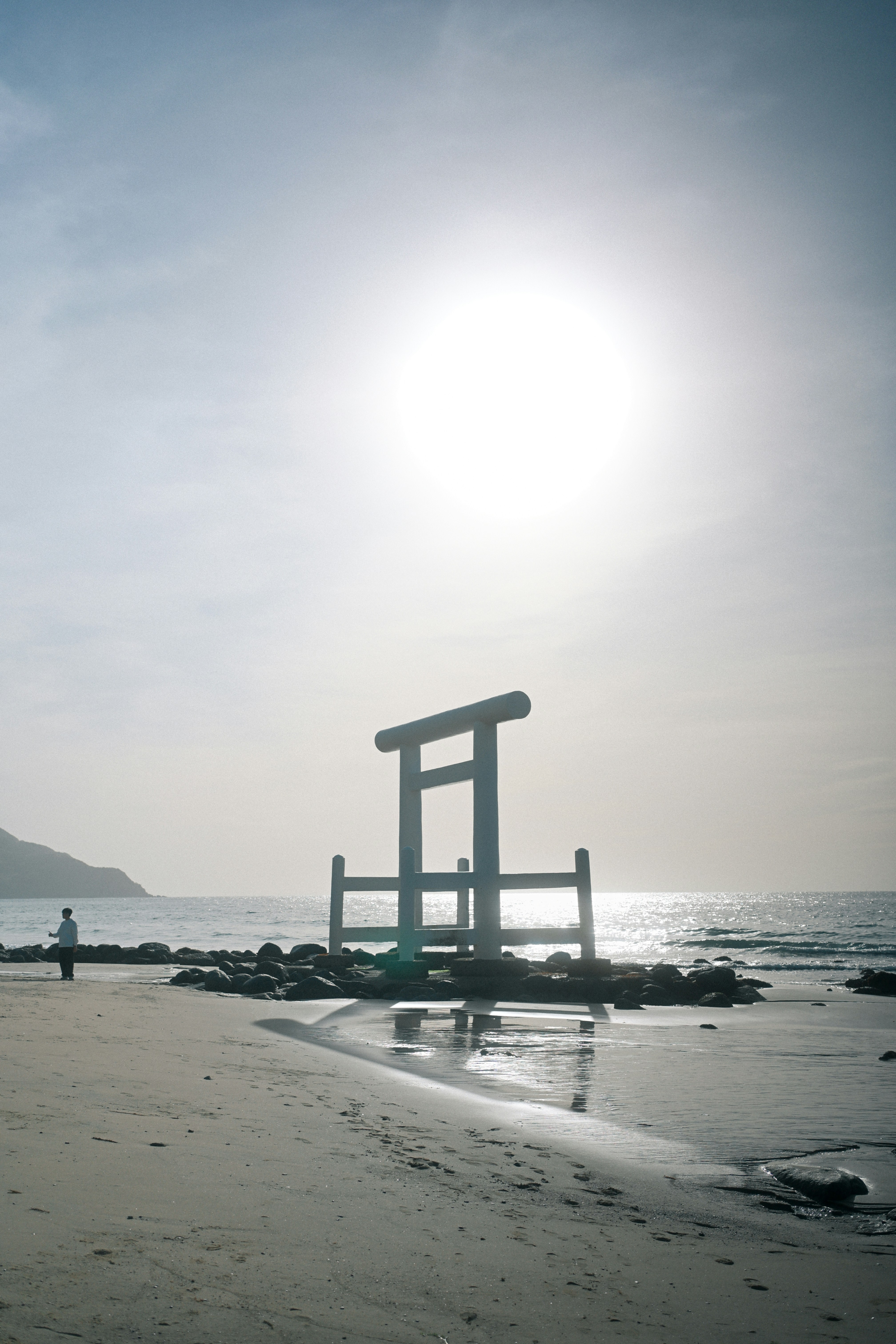 Sunlit Shrine on the Quiet Shore