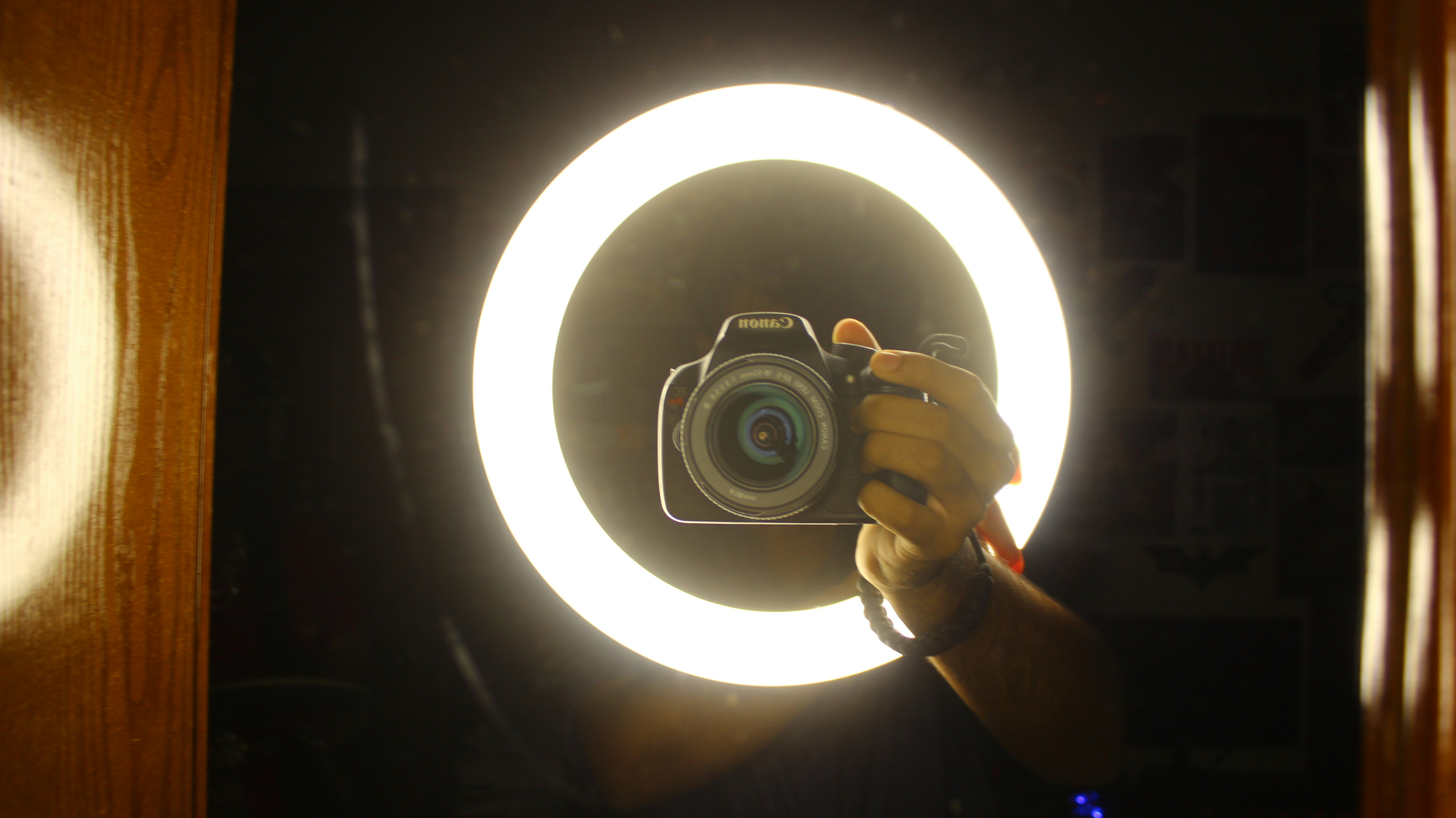 Halo Ring Portrait: A Ring Light Framing a Handheld Canon